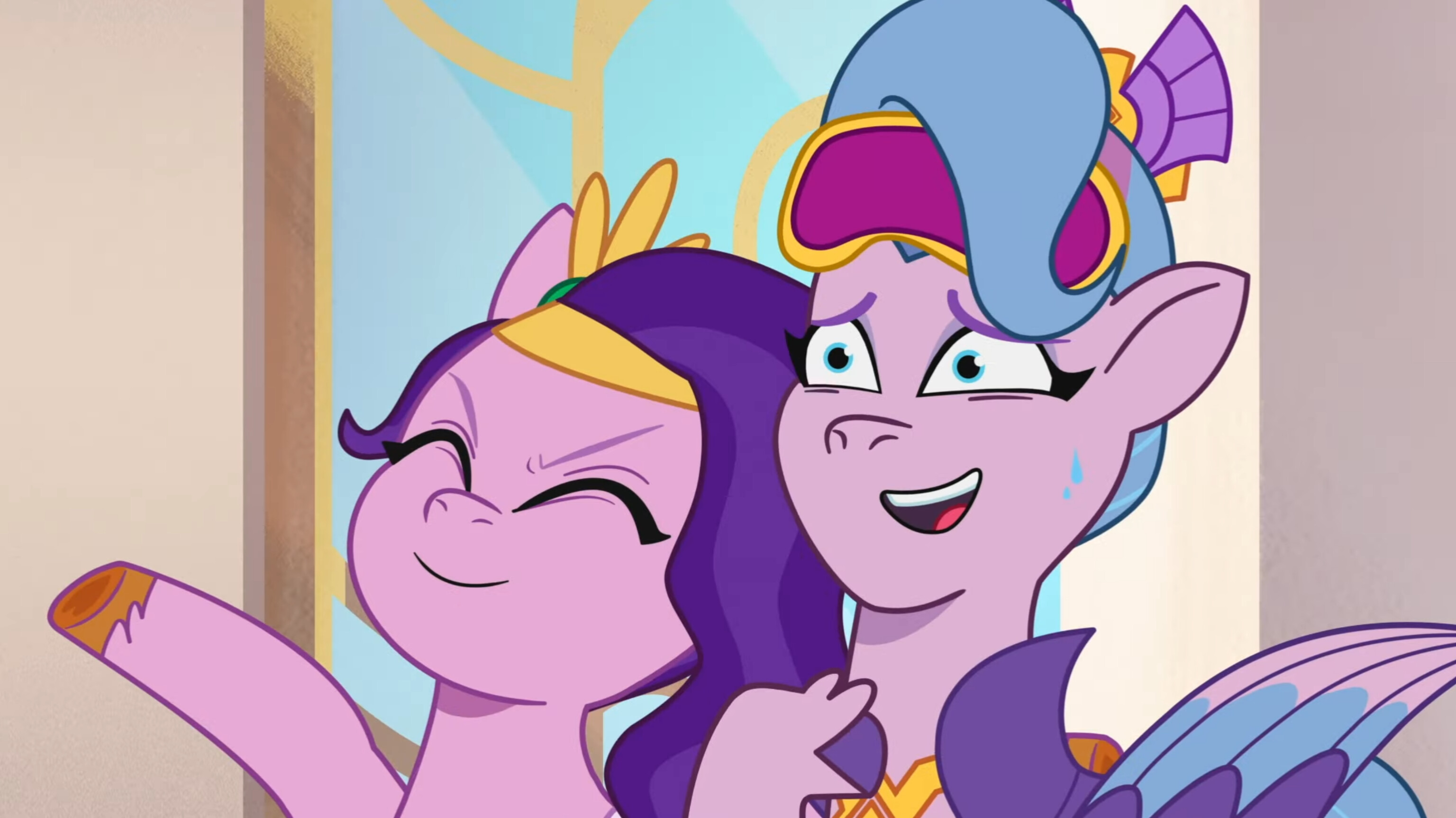 #3119335 - safe, screencap, pipp petals, queen haven, pegasus, pony, g5 ...