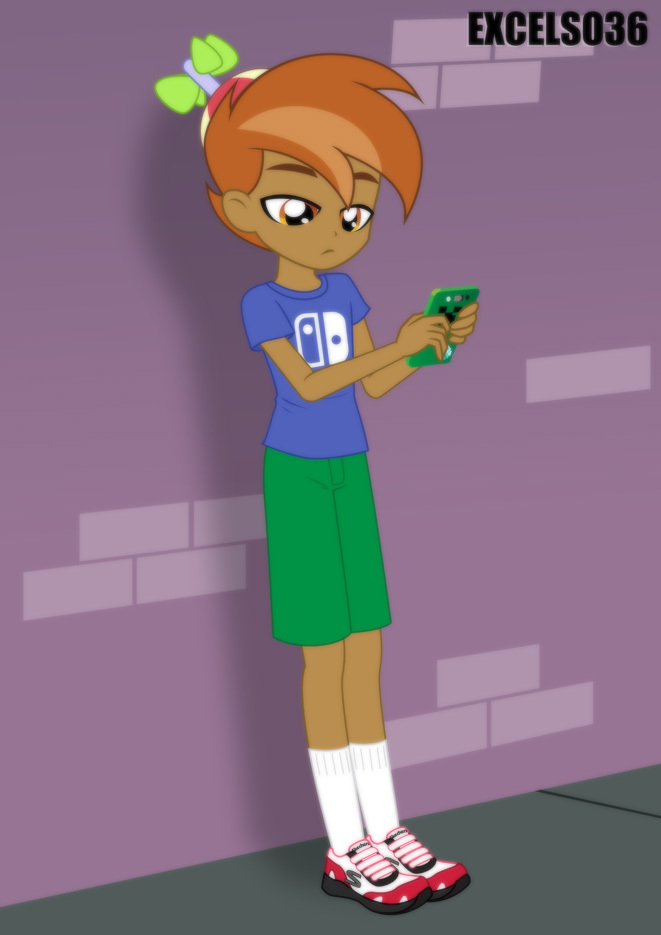 #3120369 - safe, artist:excelso36, part of a set, button mash, human ...