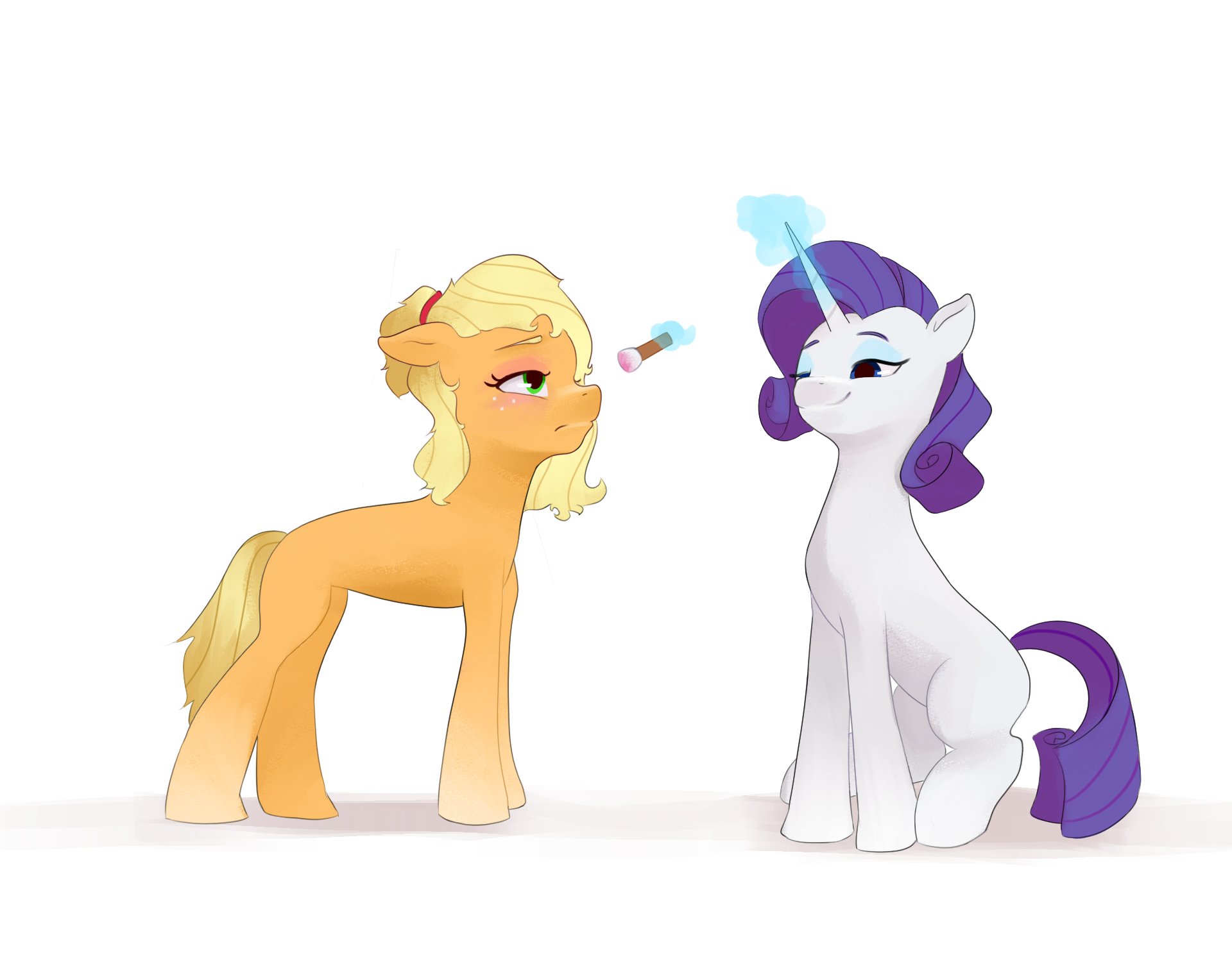 #3120994 - safe, artist:pascal571, applejack, rarity, earth pony, pony ...