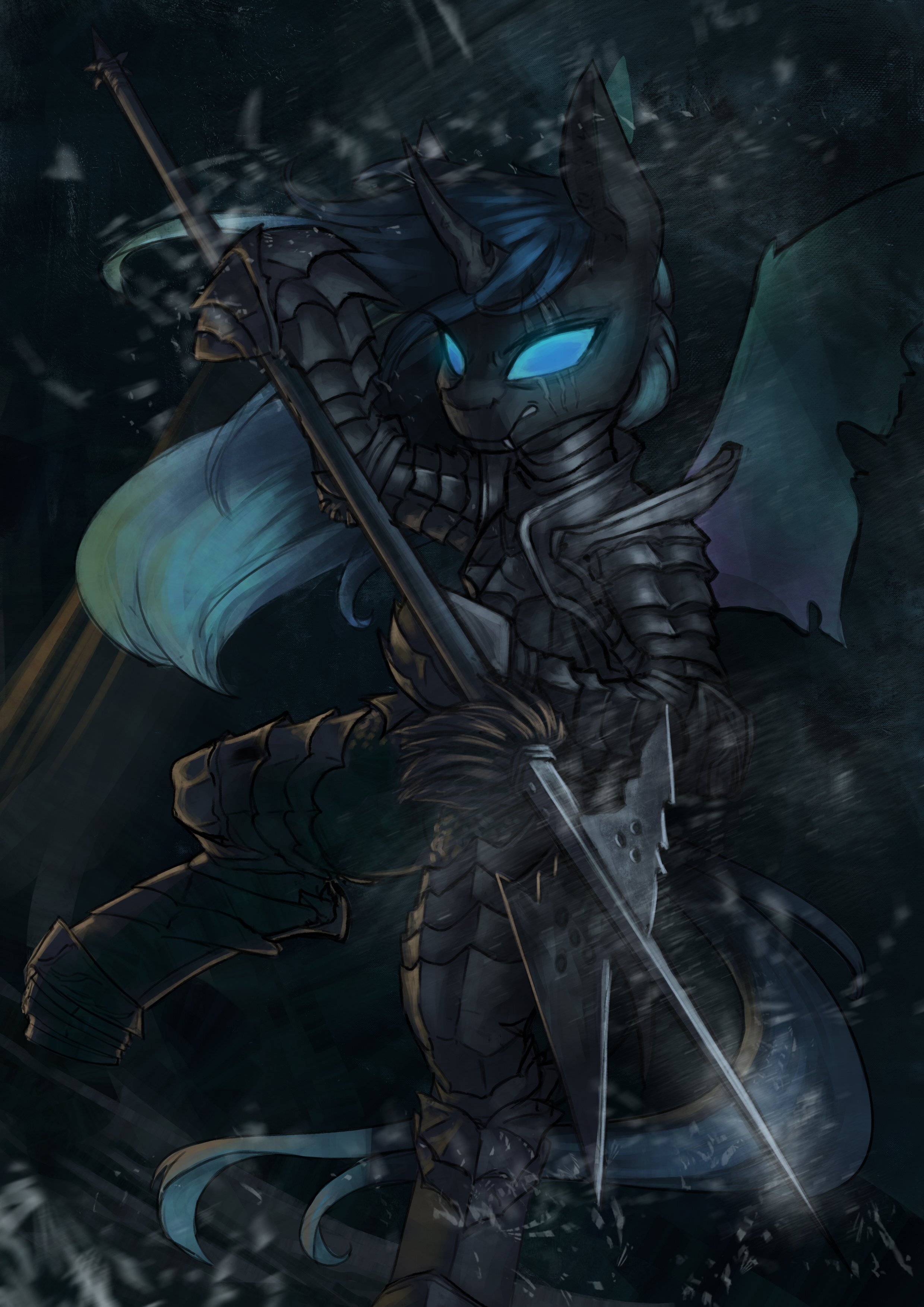 #3121103 - safe, artist:blvckmagic, oc, oc only, oc:kryostasis ...