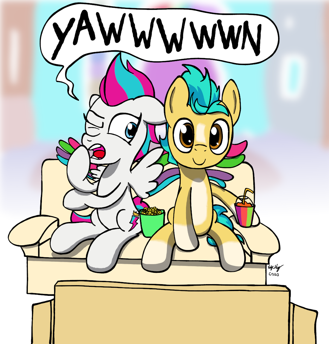 #3140608 - safe, artist:ebbysharp, hitch trailblazer, zipp storm, earth ...