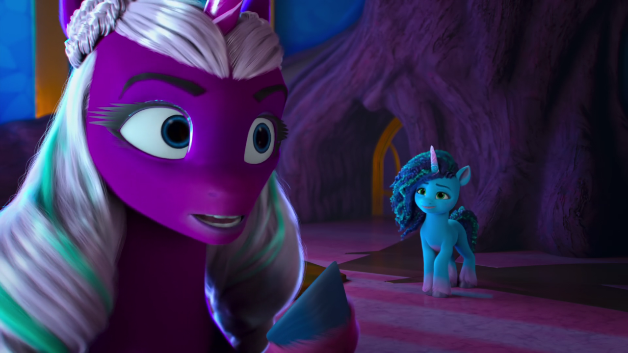 #3141601 - safe, screencap, misty brightdawn, opaline arcana, alicorn, pony, unicorn, g5, my ...