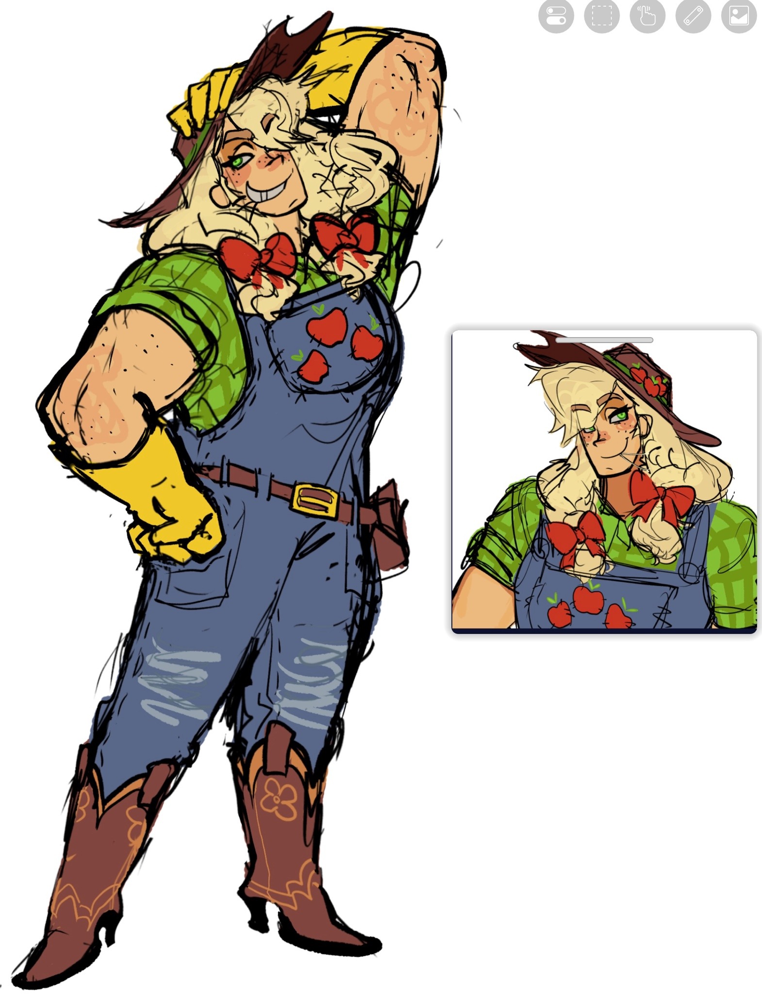 #3143419 - safe, artist:queam, applejack, human, equestria girls, g4 ...