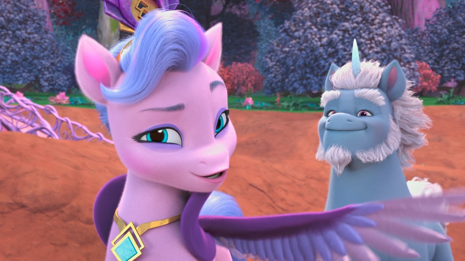 #3144353 - safe, screencap, alphabittle blossomforth, queen haven, pegasus, pony, unicorn, g5 ...