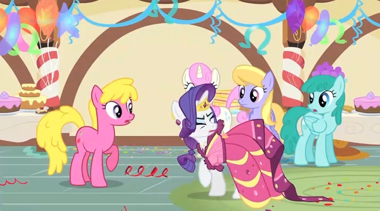 #3146269 - safe, screencap, cherry berry, cloud kicker, rarity, spring ...