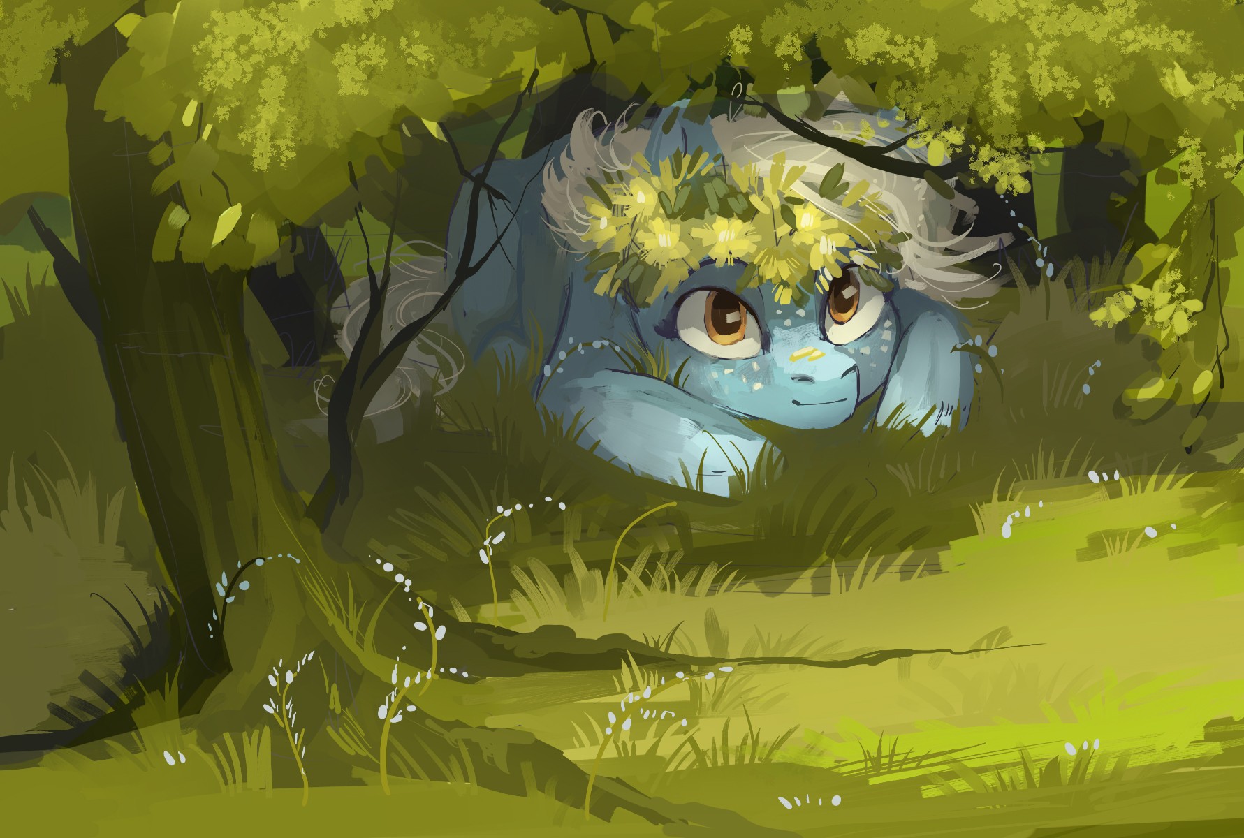 #3146718 - safe, artist:niehuaisang, oc, oc only, earth pony, pony ...