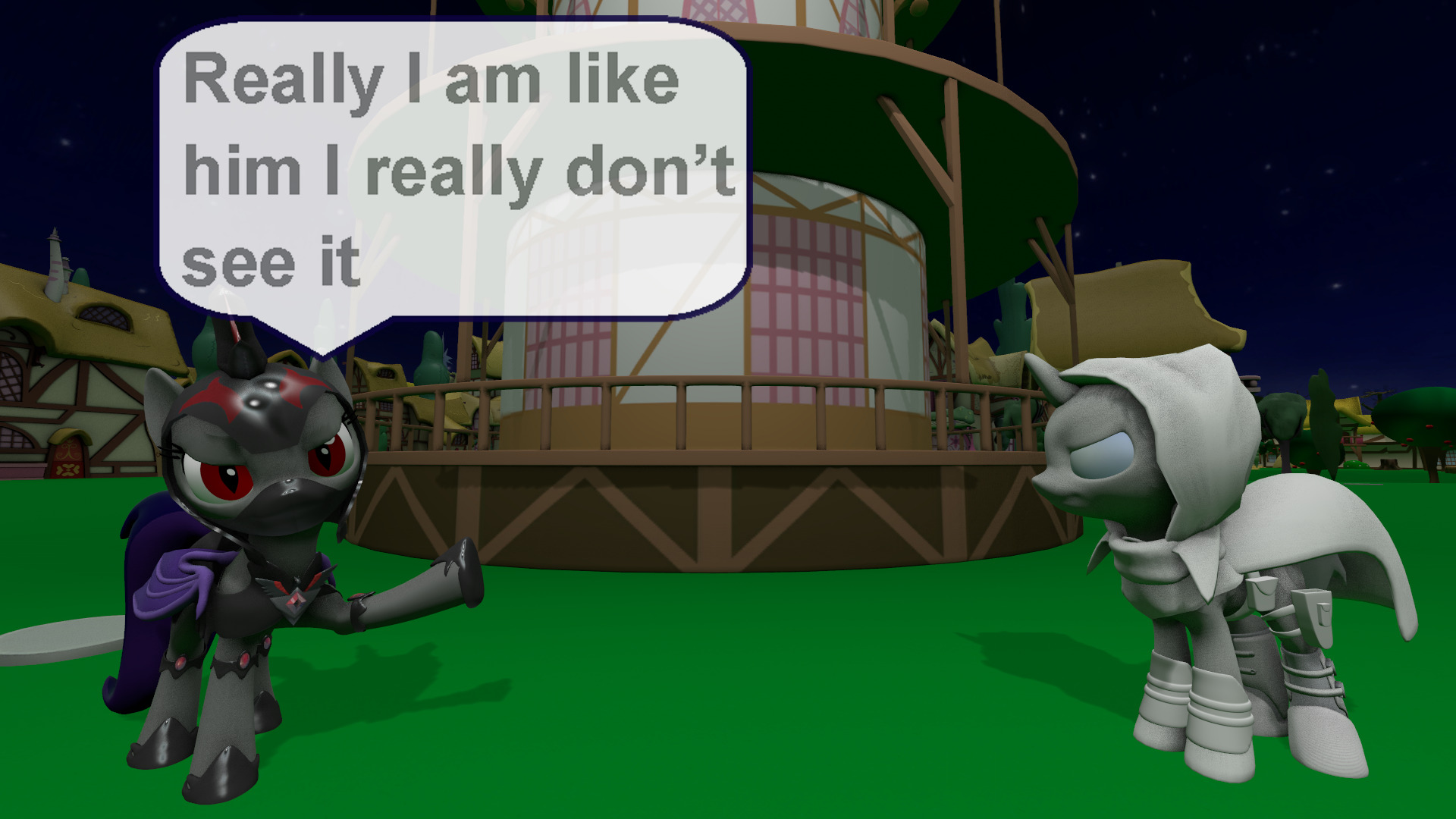 #3138140 - safe, artist:ask-the-luna-knight, oc, pony, 3d, crossover ...