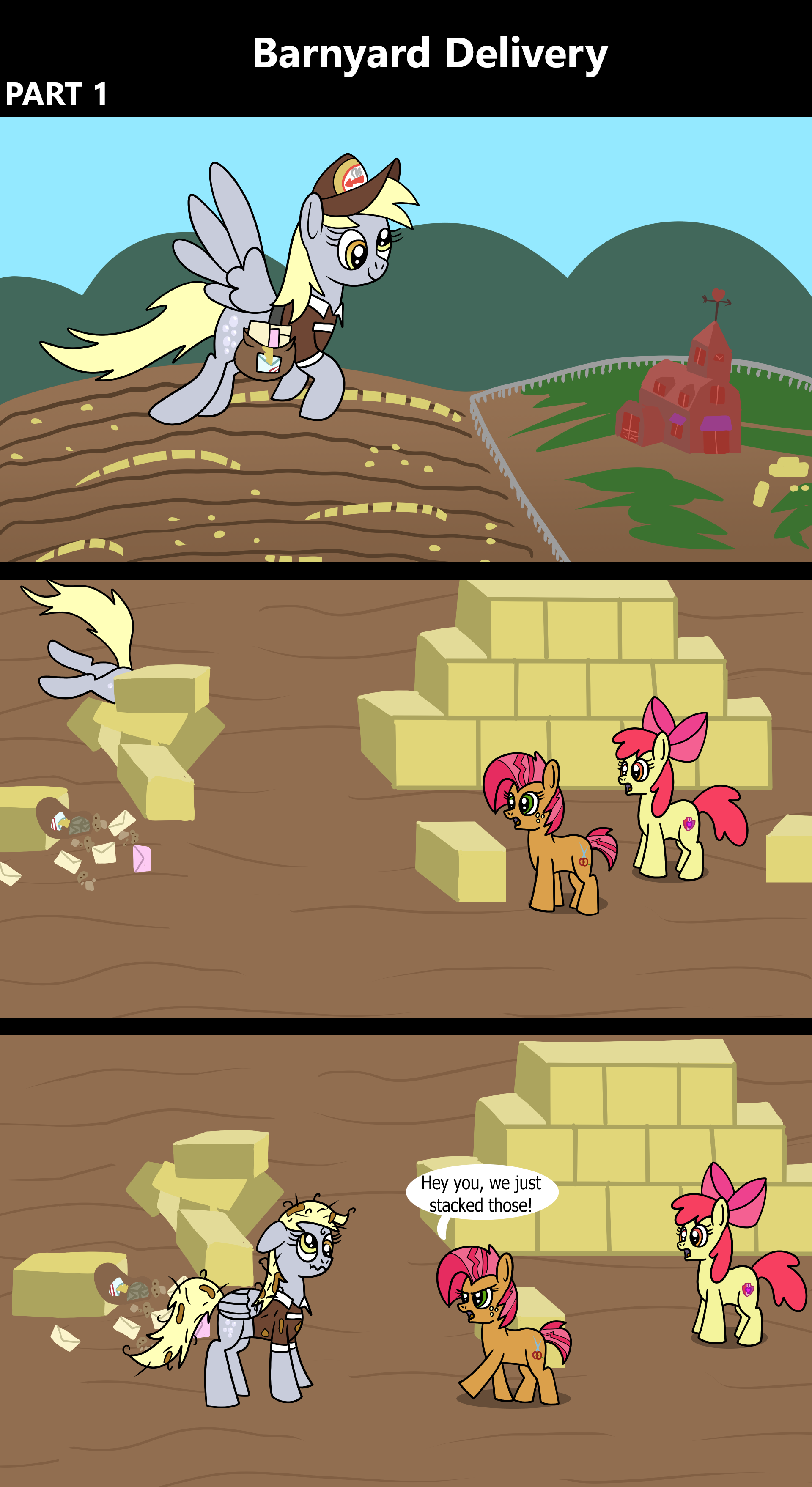 #3138552 - safe, artist:platinumdrop, apple bloom, babs seed, derpy ...