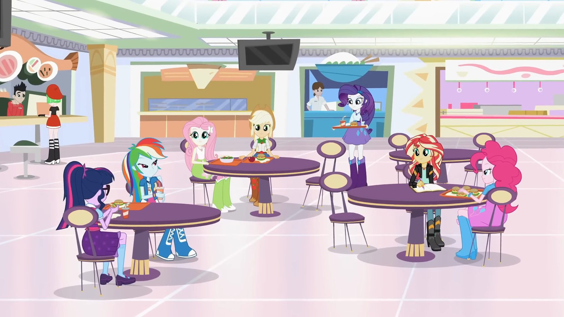 #3138915 - safe, screencap, applejack, drama letter, fluttershy, pinkie ...