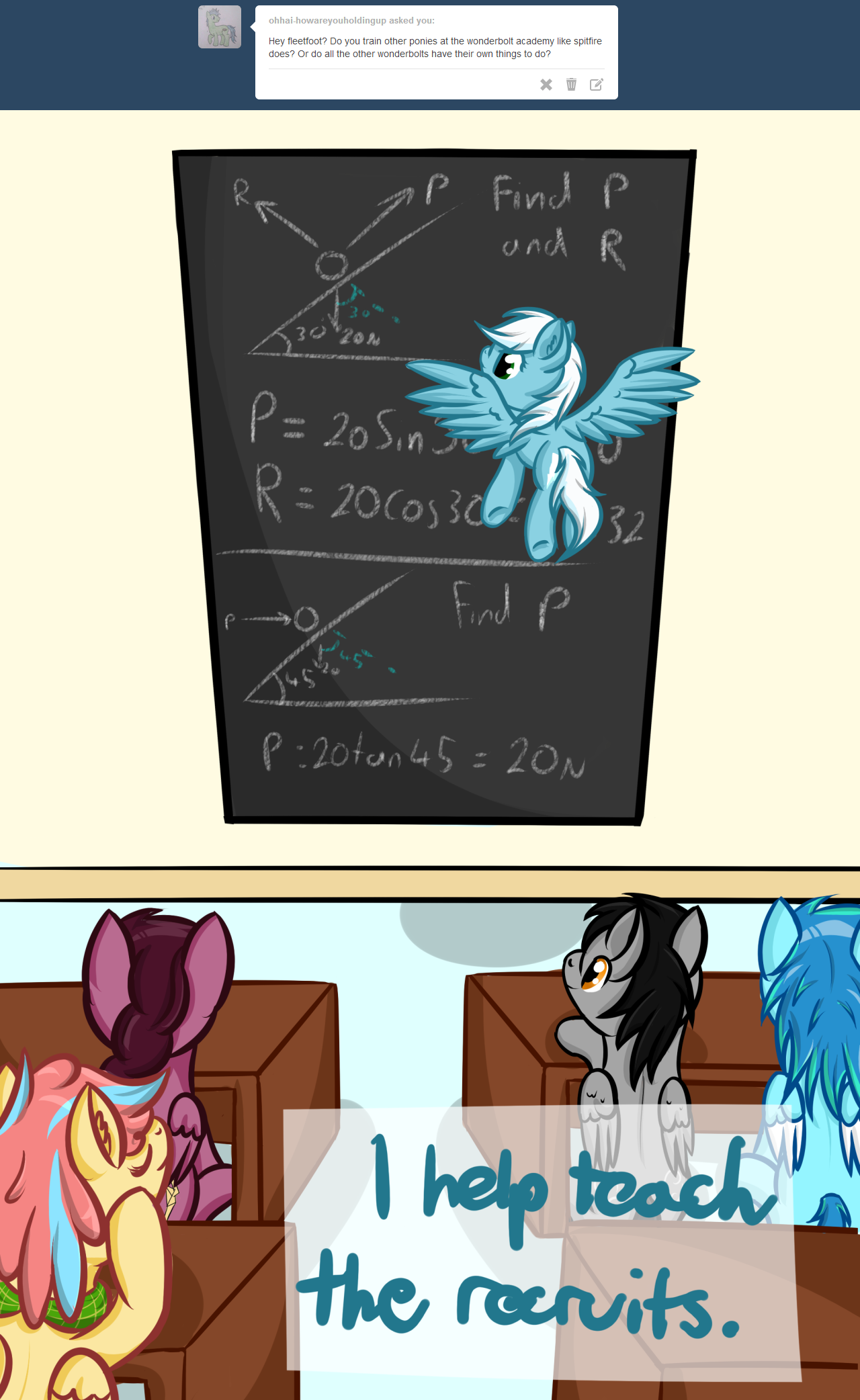 #3162051 - safe, artist:ask-fleetfoot, fleetfoot, oc, oc:cloudwing, oc:lola, pony, ask-fleetfoot ...