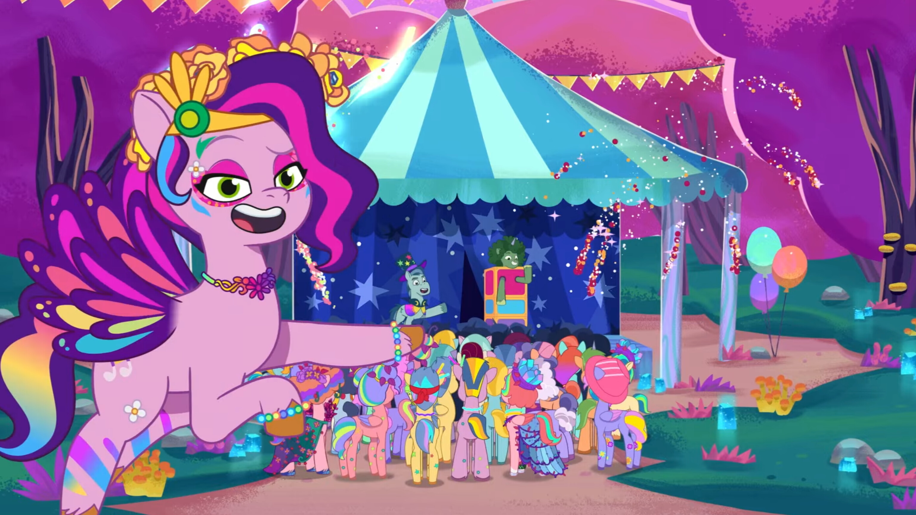 #3162422 - safe, screencap, dahlia, dapple, fifi (g5), jazz hooves ...