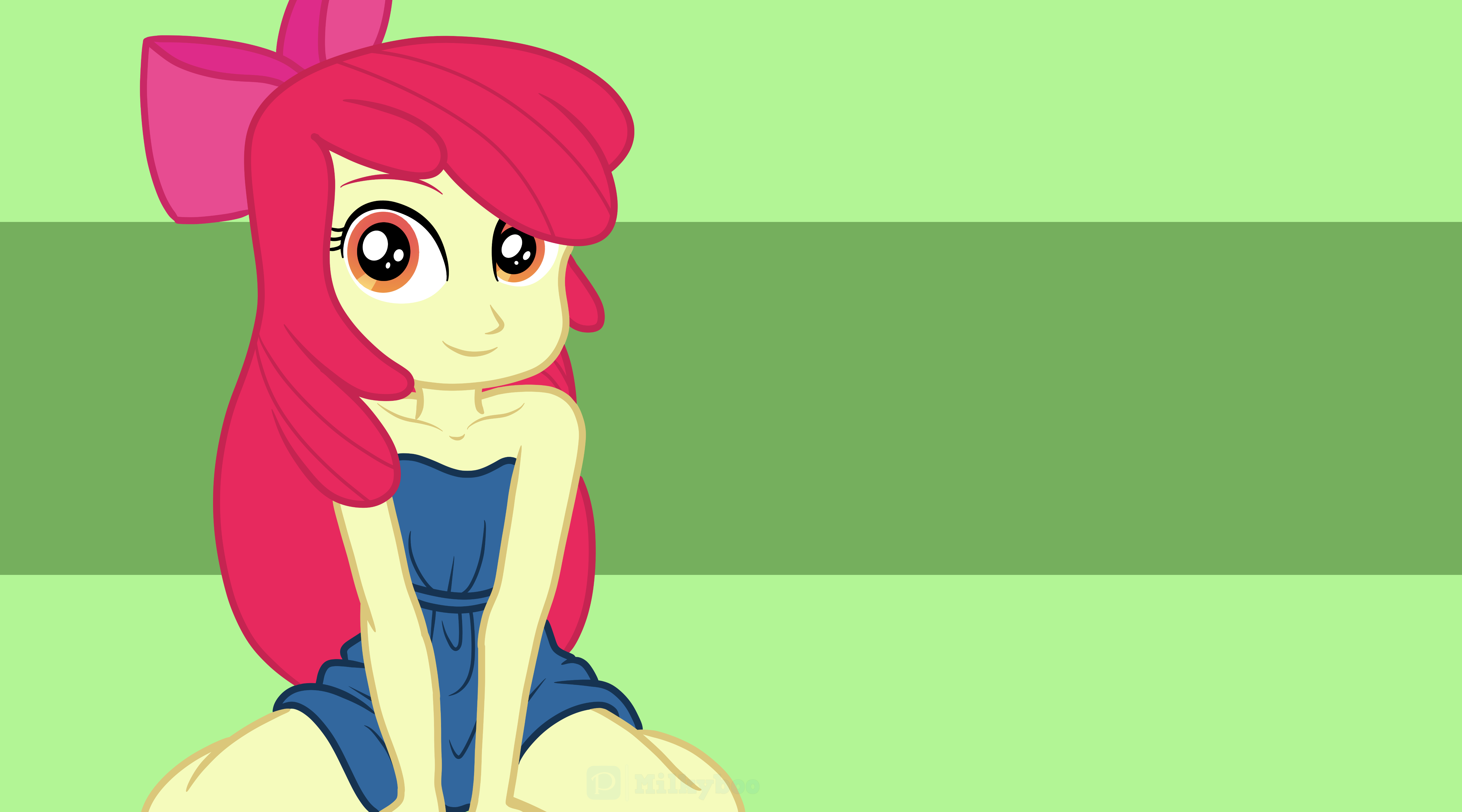#3162740 - safe, artist:milkyboo898, apple bloom, human, equestria ...