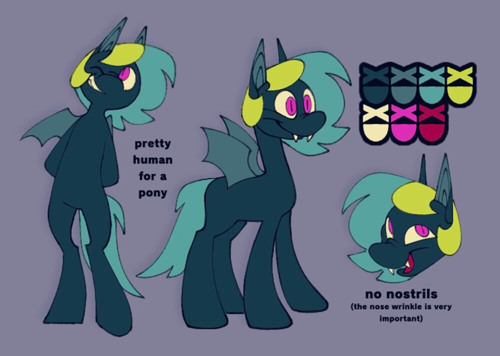 #3163147 - safe, artist:partyponypower, oc, oc only, oc:poney, bat pony, pony, bipedal, fangs ...