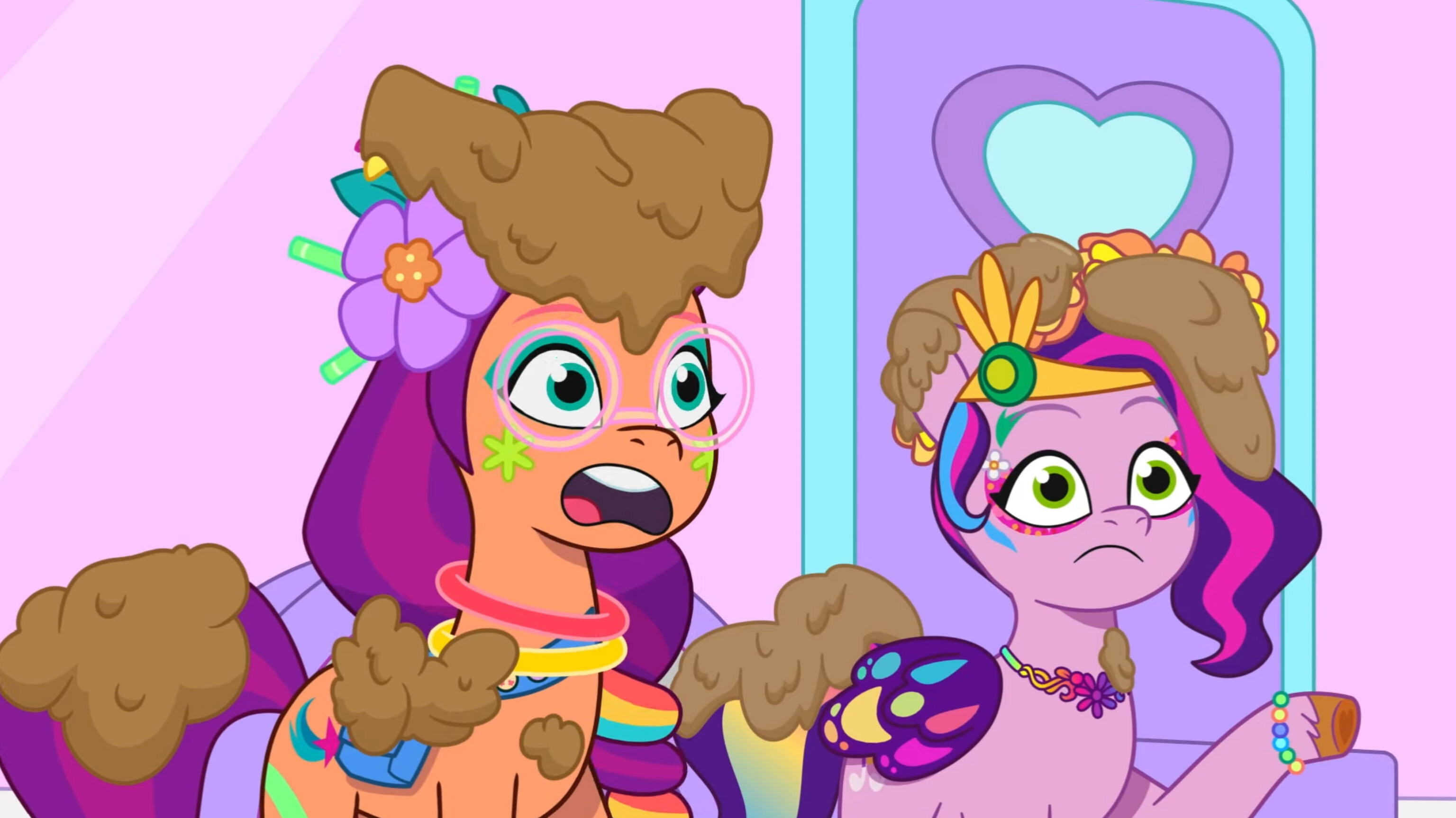 #3165936 - safe, screencap, pipp petals, sunny starscout, earth pony ...
