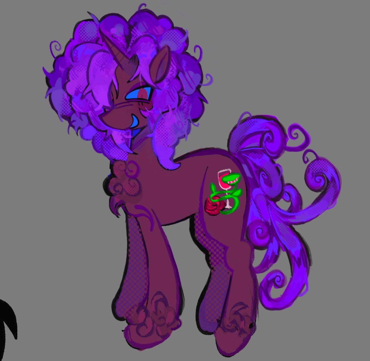 #3167712 - safe, artist:burgerputty, pony, unicorn, chest fluff, gray ...