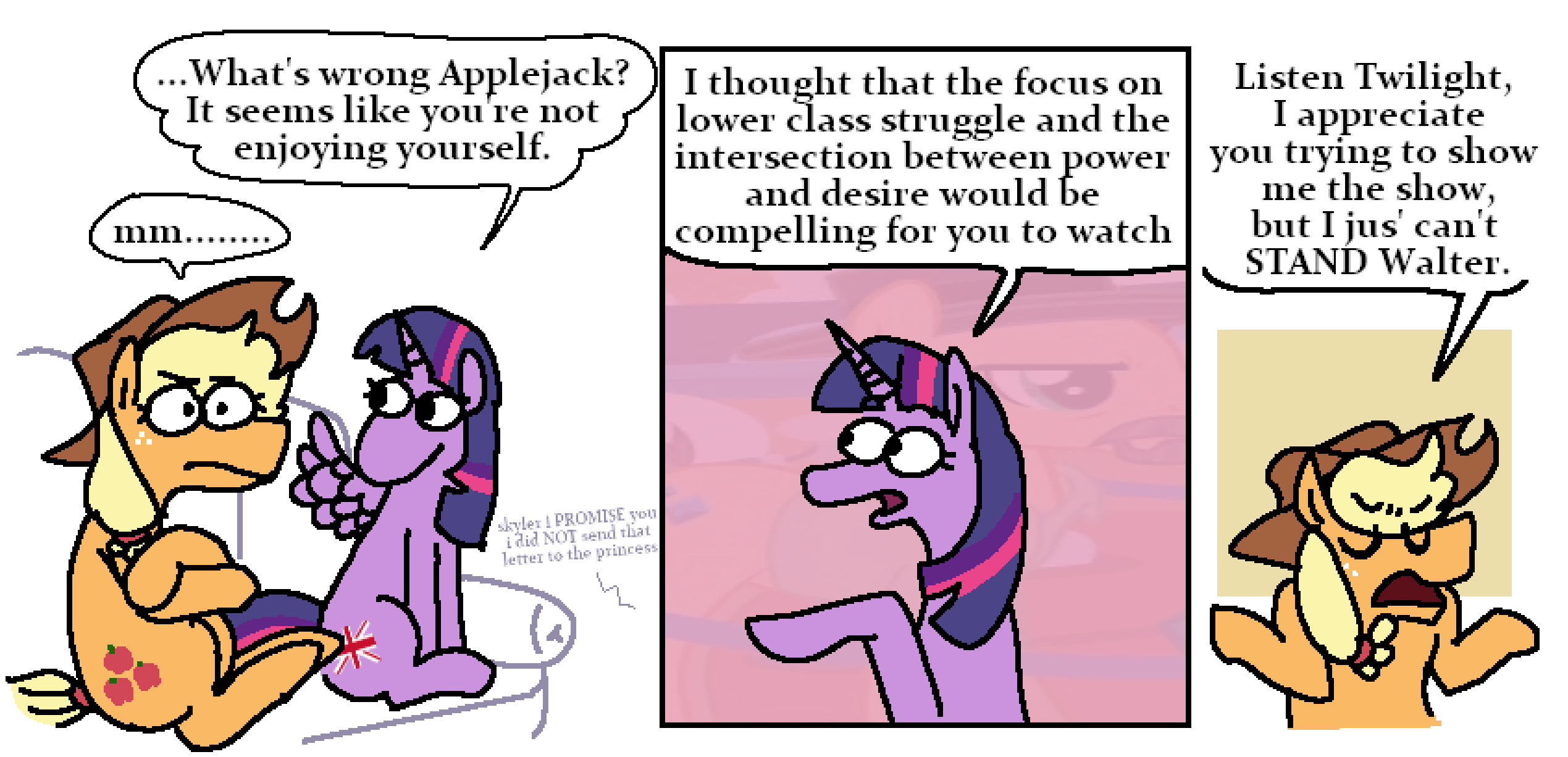 #3168032 - safe, artist:punkittdev, applejack, heisenbuck, twilight ...