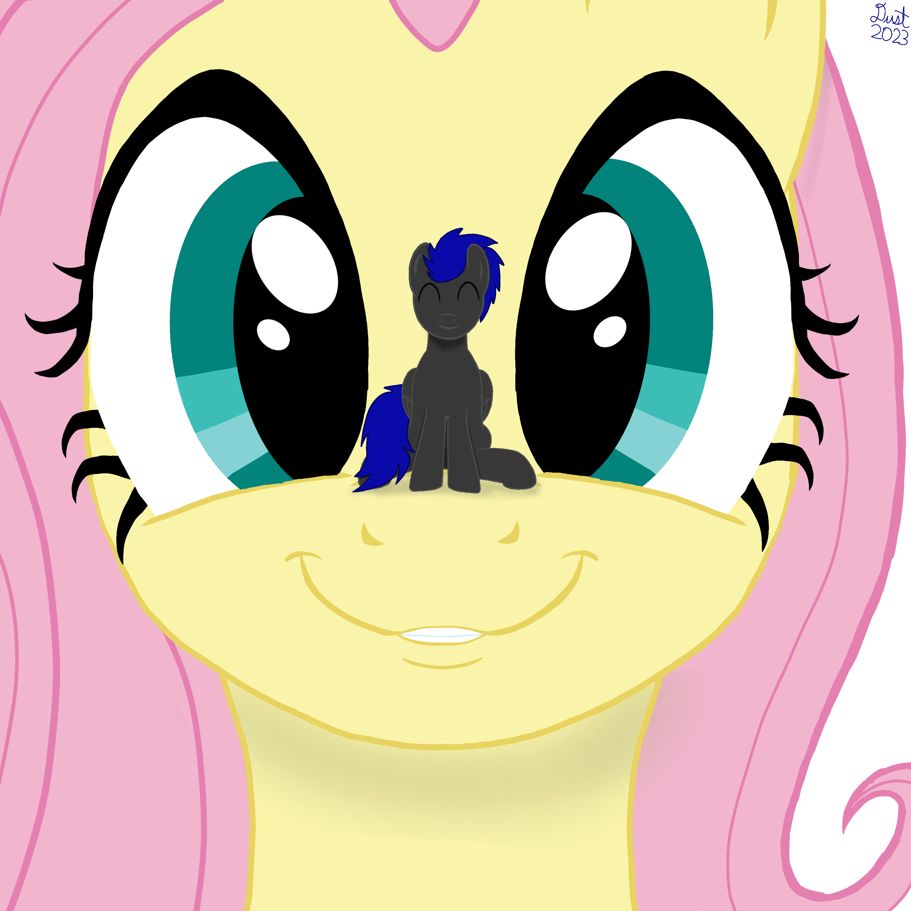 #3168515 - safe, artist:twiny dust, derpibooru exclusive, fluttershy, oc, oc:shadow spirits ...