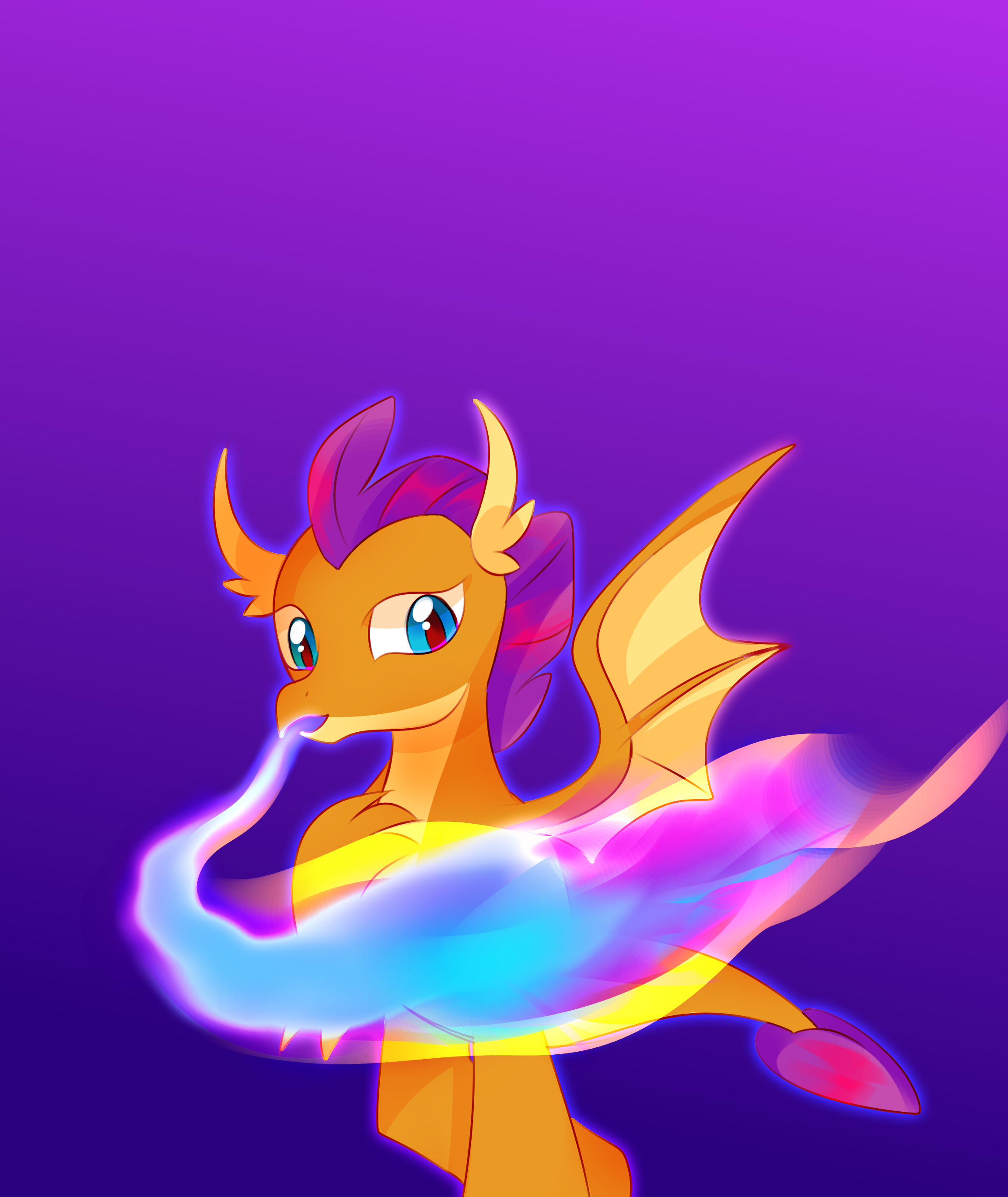 #3169081 - safe, derpibooru exclusive, smolder, dragon, g4, blue fire, dragon armor, dragoness ...