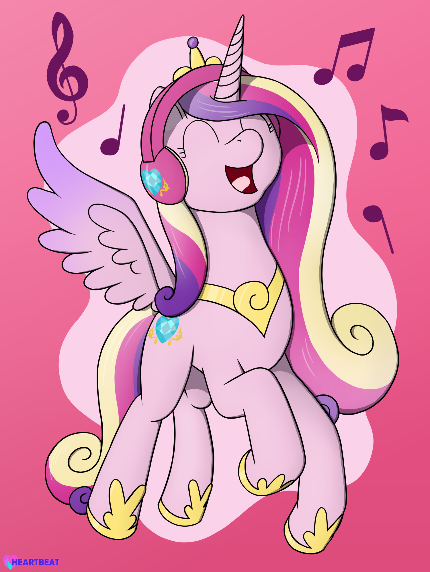 #3169842 - safe, artist:passionpanther, princess cadance, alicorn, pony ...