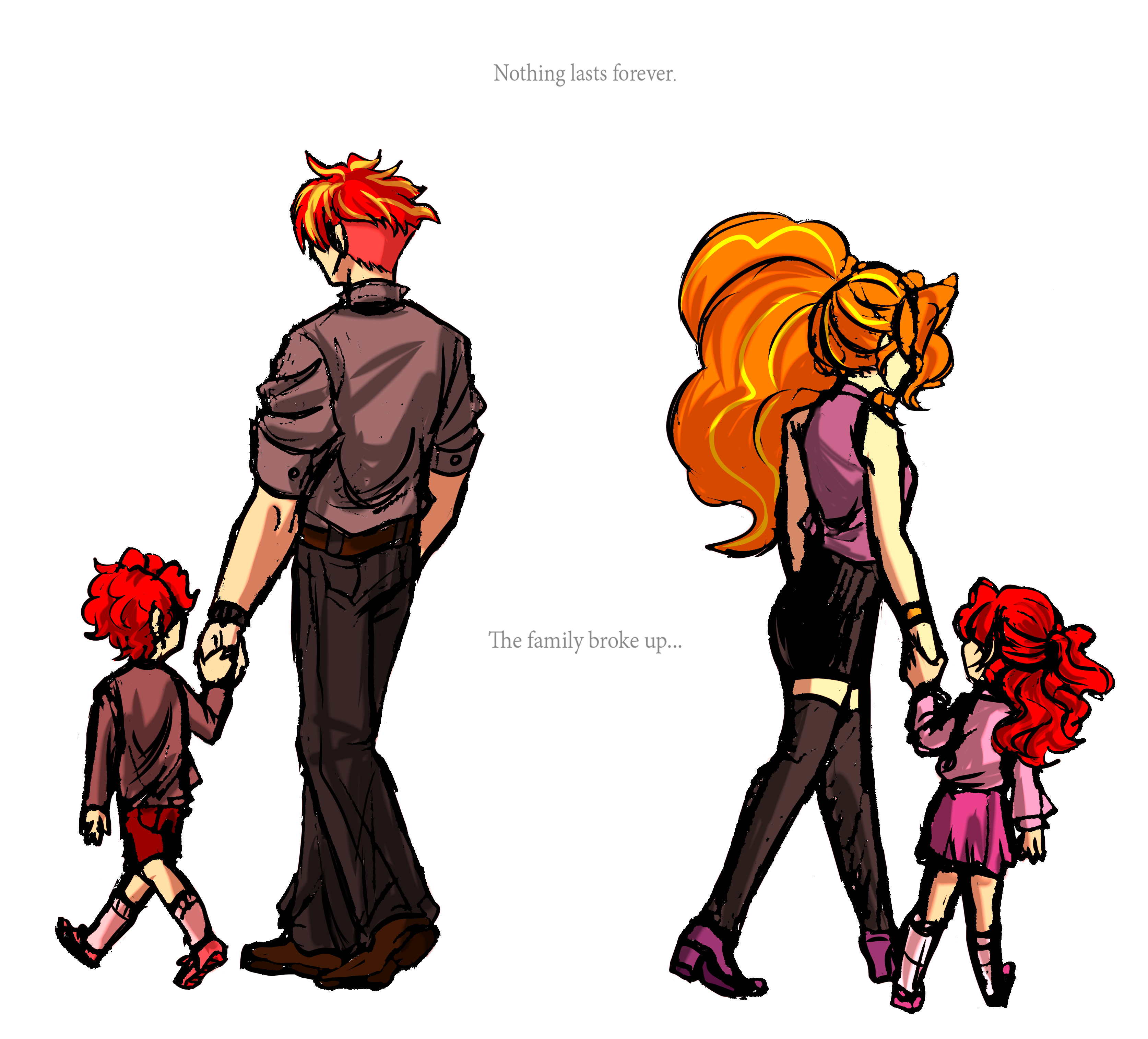 #3170187 - safe, artist:daazzlin, adagio dazzle, sunset shimmer, human ...