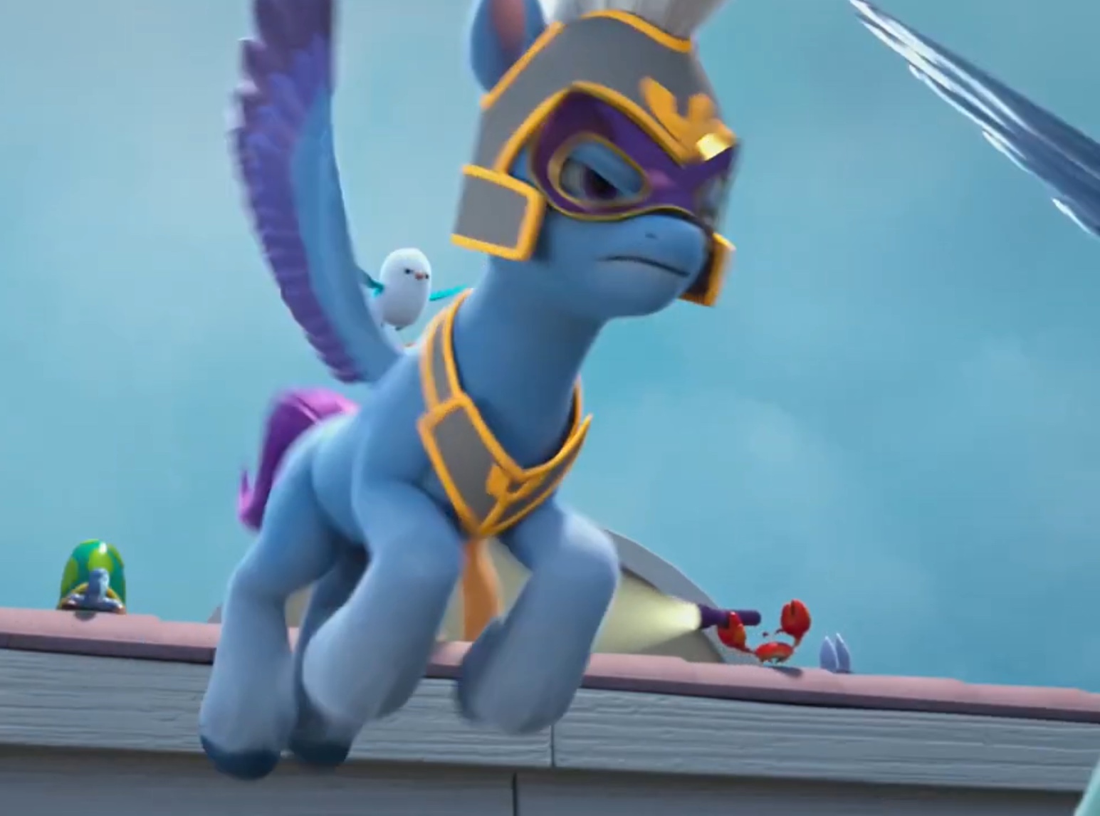 #3171254 - safe, screencap, hitch trailblazer, thunder flap, zoom ...