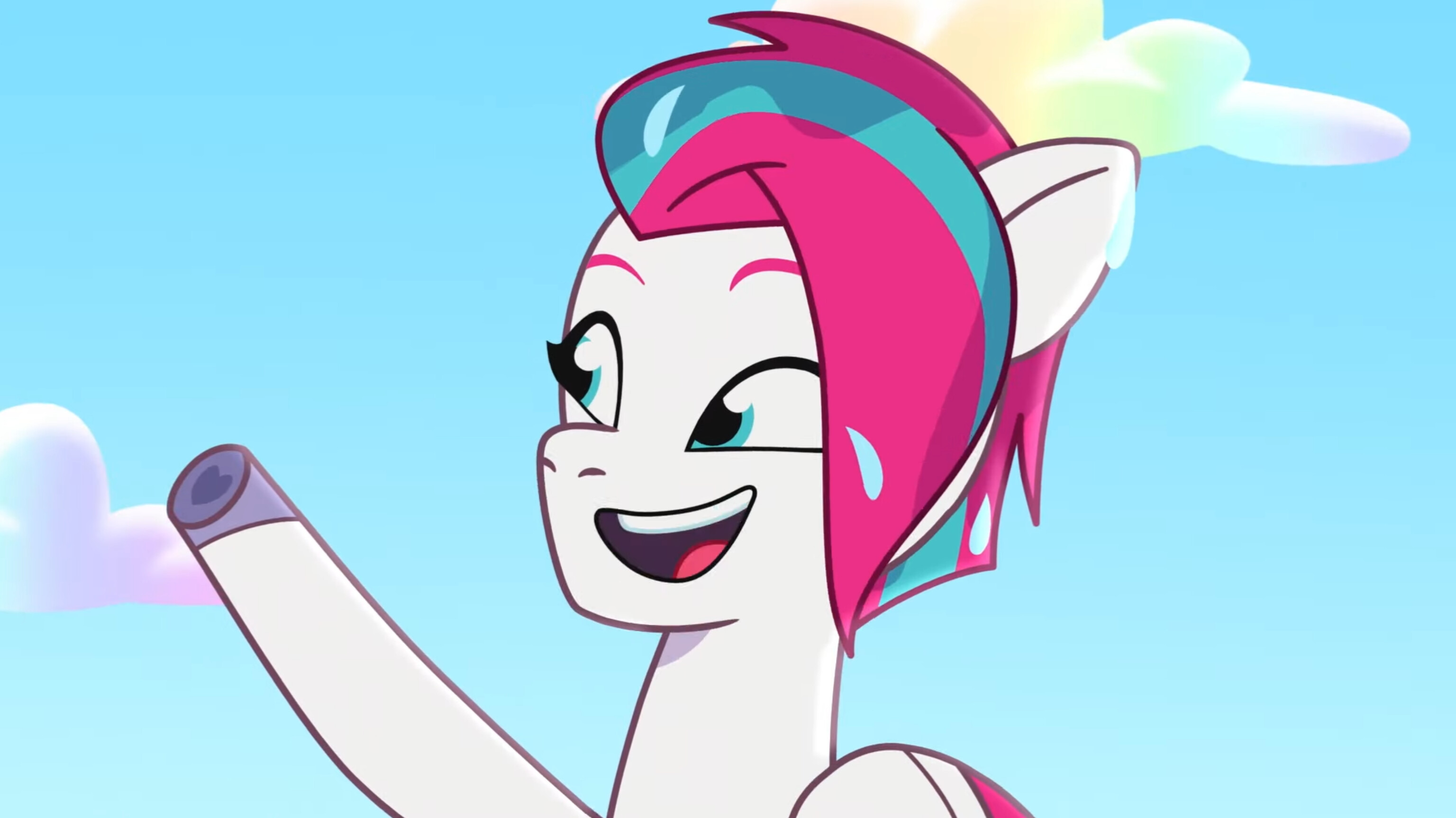 #3171365 - safe, screencap, zipp storm, pegasus, pony, g5, hot day huh ...