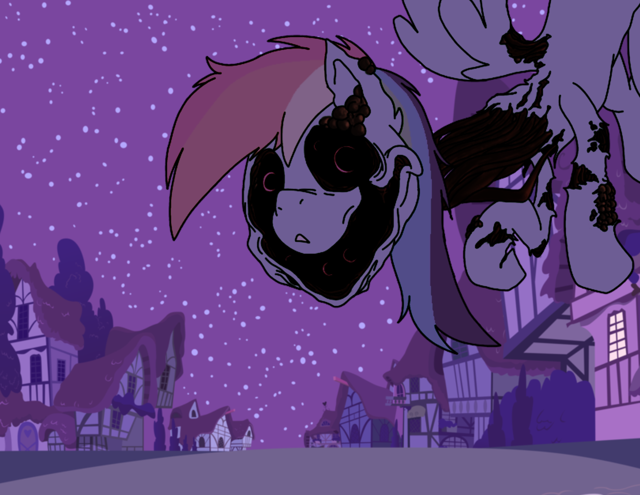 #3172791 - grotesque, artist:thedangbooper, rainbow dash, oc, oc ...