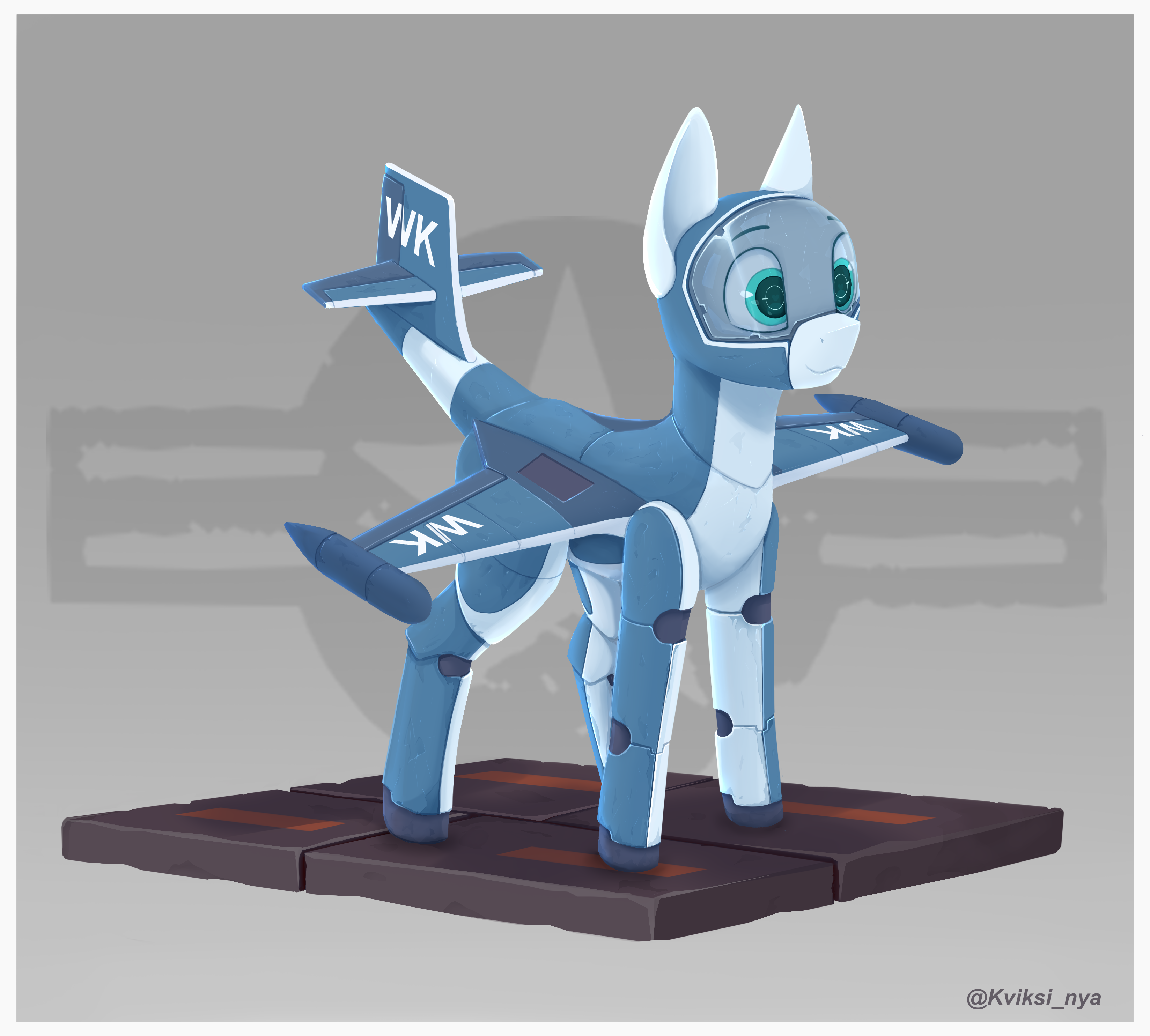 #3172807 - safe, artist:kviksi, gynoid, original species, plane pony ...