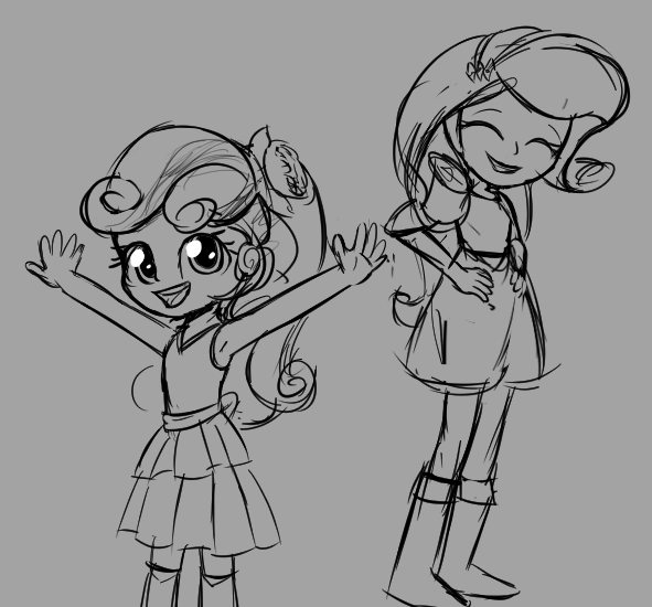 #3156176 - safe, artist:wenni, derpibooru exclusive, rarity, sweetie ...