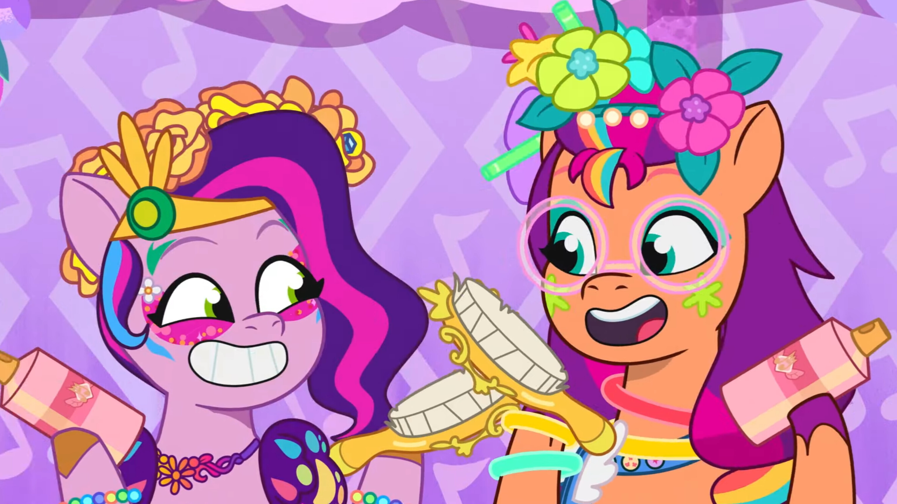 #3160066 - safe, screencap, pipp petals, sunny starscout, earth pony ...