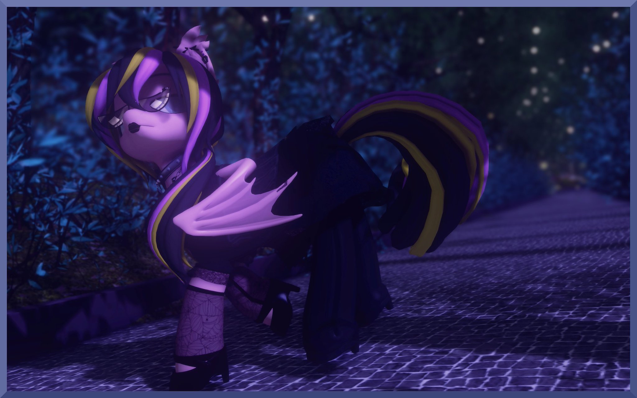 #3174436 - safe, artist:gooey, bat pony, 3d, second life - Derpibooru