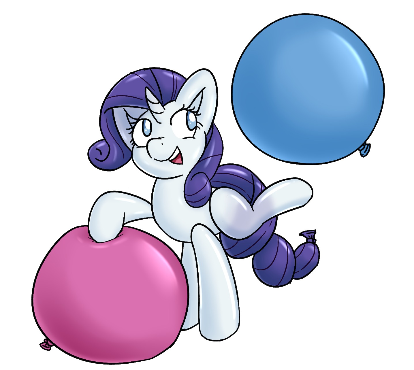 #3174575 - safe, anonymous artist, rarity, balloon pony, inflatable ...