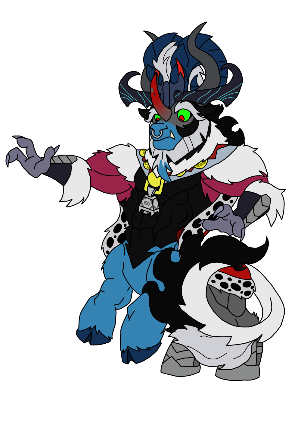 #3180631 - safe, artist:zetikoopa, grogar, king sombra, lord tirek, storm king, oc, oc:alastor ...