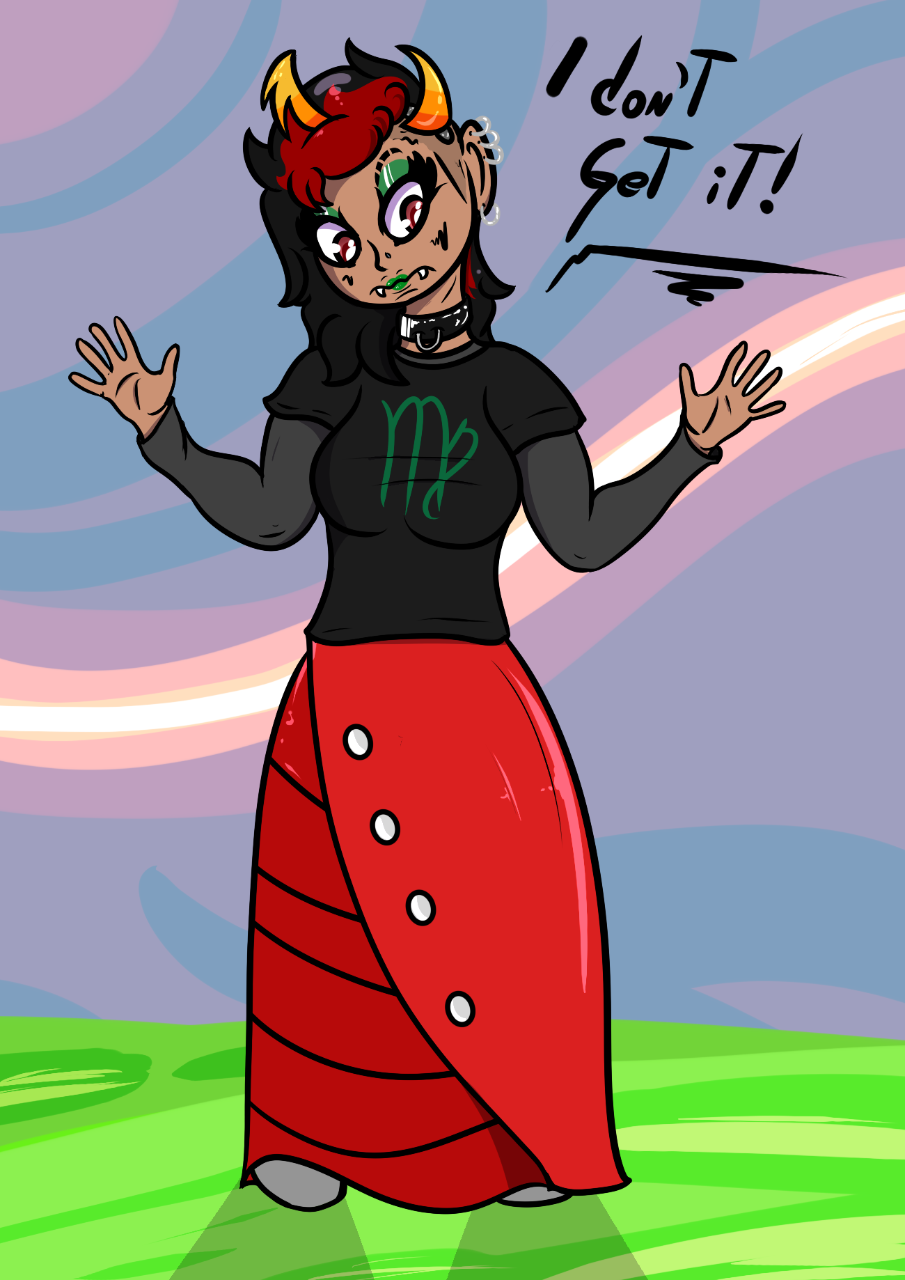 #3180775 - safe, artist:lazerblues, oc, oc only, oc:bella, satyr ...