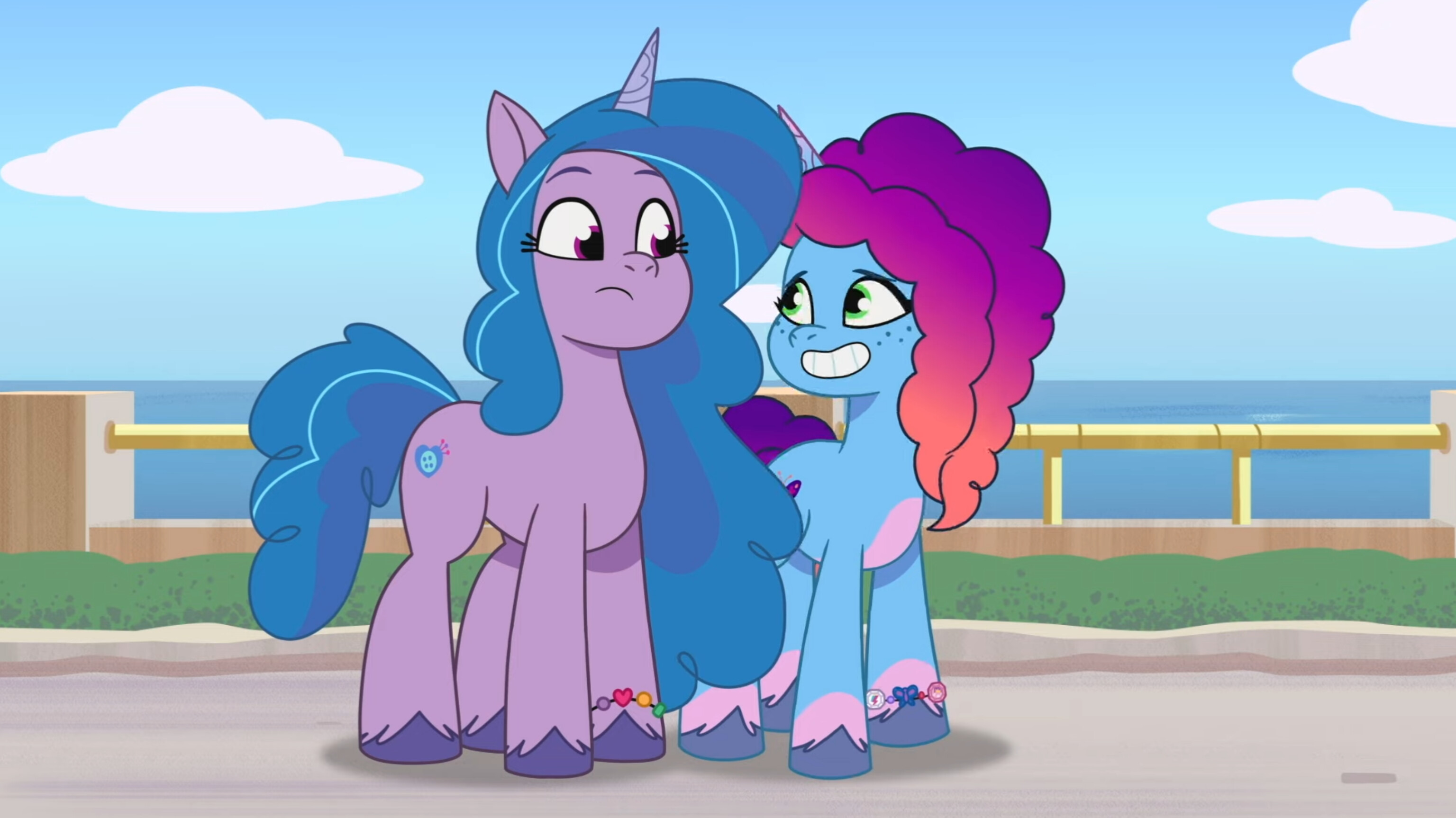 #3181602 - safe, screencap, izzy moonbow, misty brightdawn, pony ...