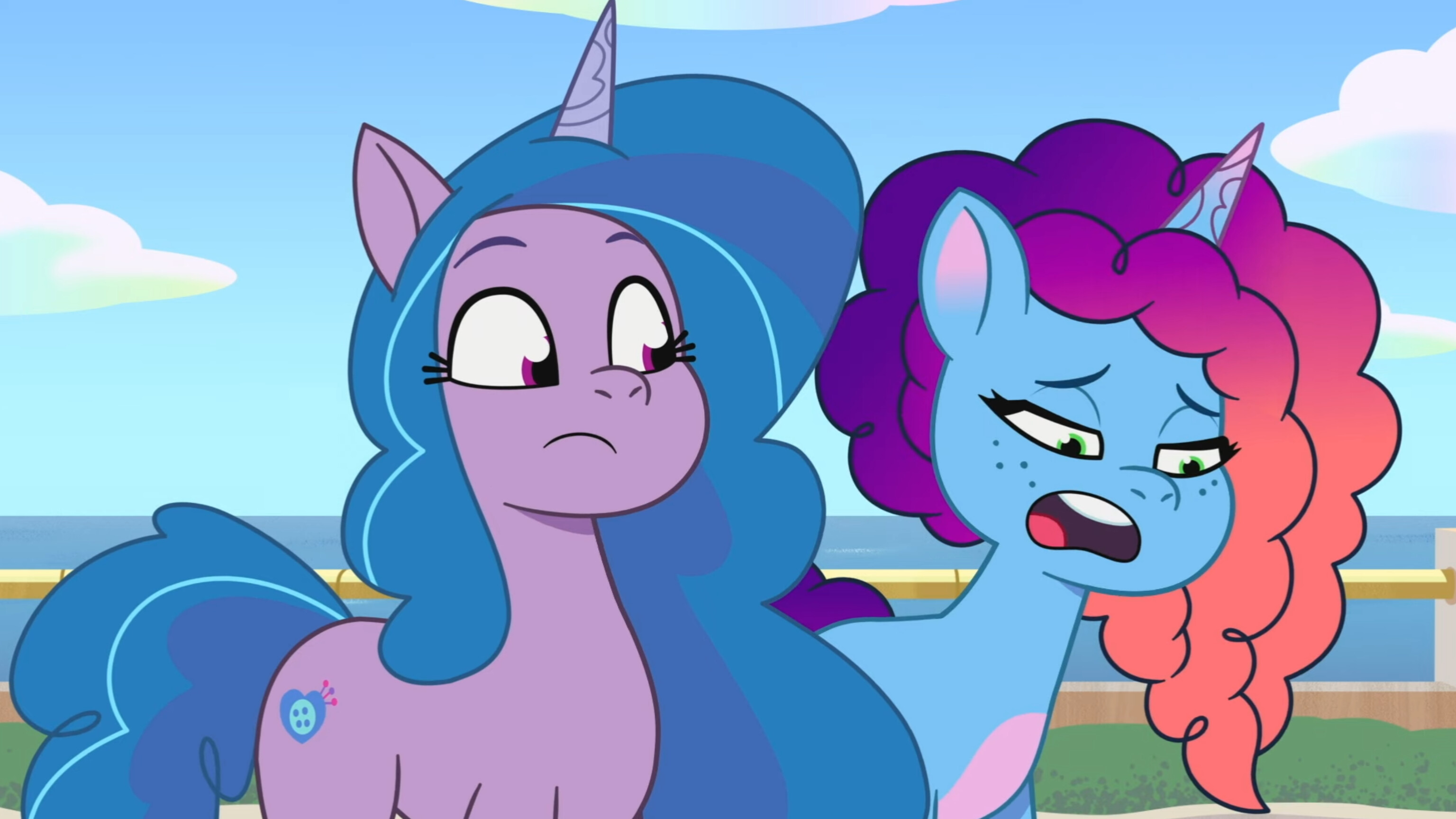 #3181610 - safe, screencap, izzy moonbow, misty brightdawn, pony, unicorn, g5, my little pony ...