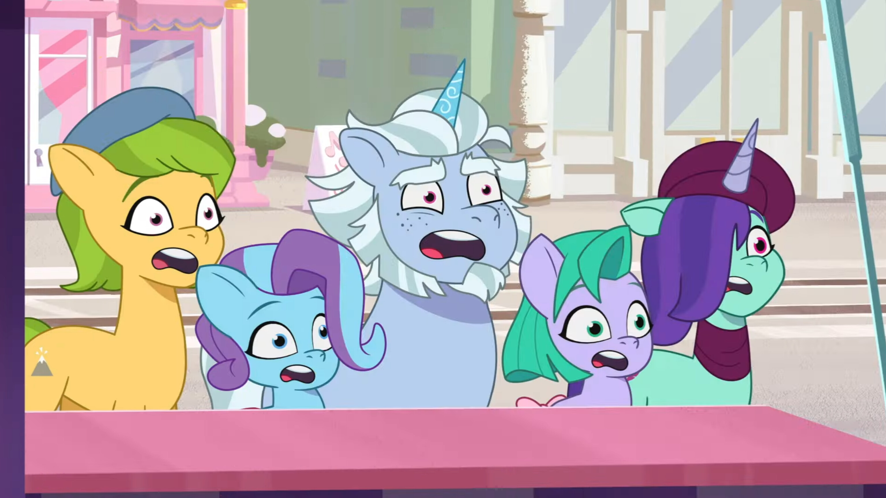 #3182350 - safe, screencap, alphabittle blossomforth, alpine aspen, glory (g5), onyx, seashell ...