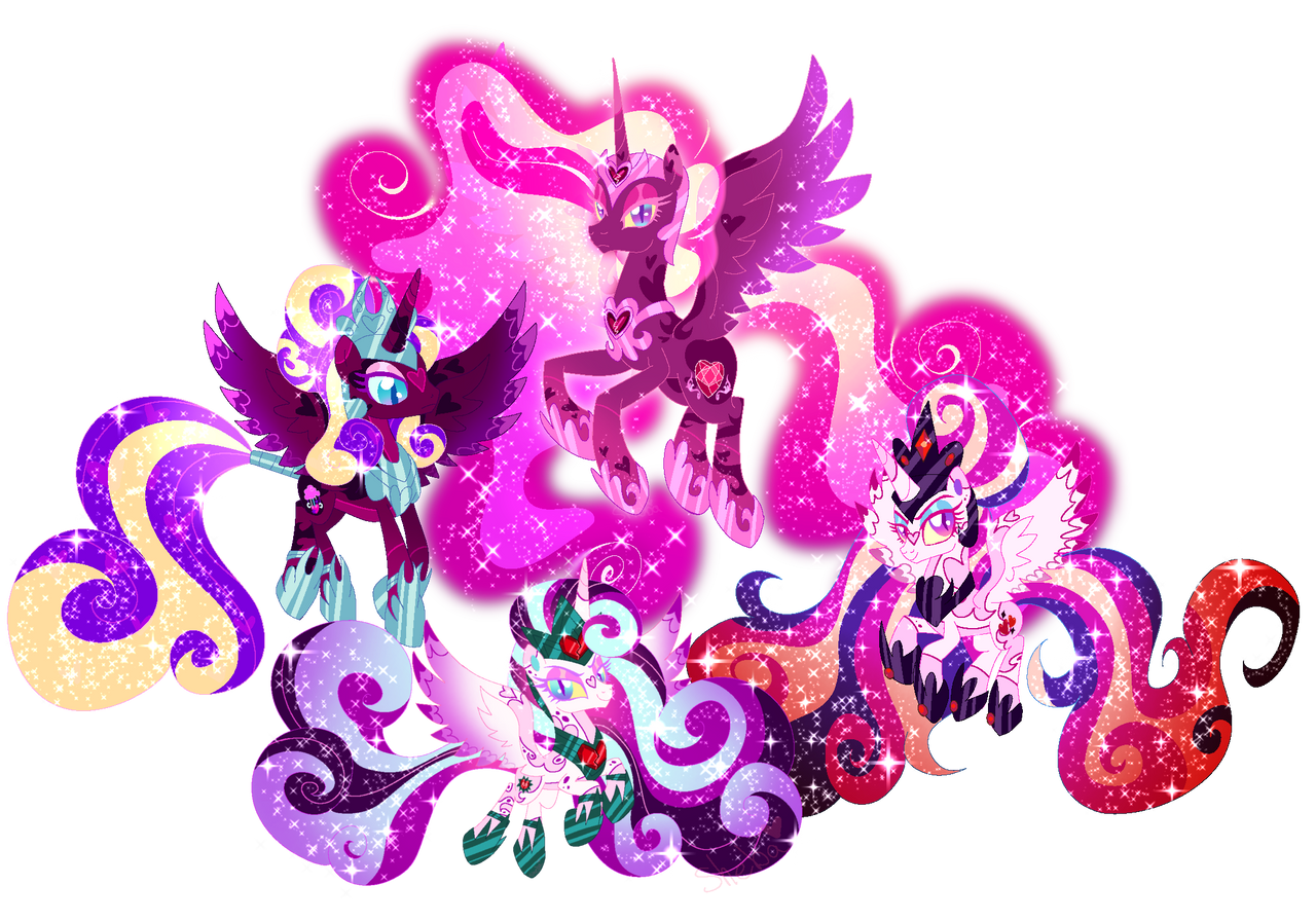 #3184330 - safe, artist:shebasoda, princess cadance, princess flurry ...