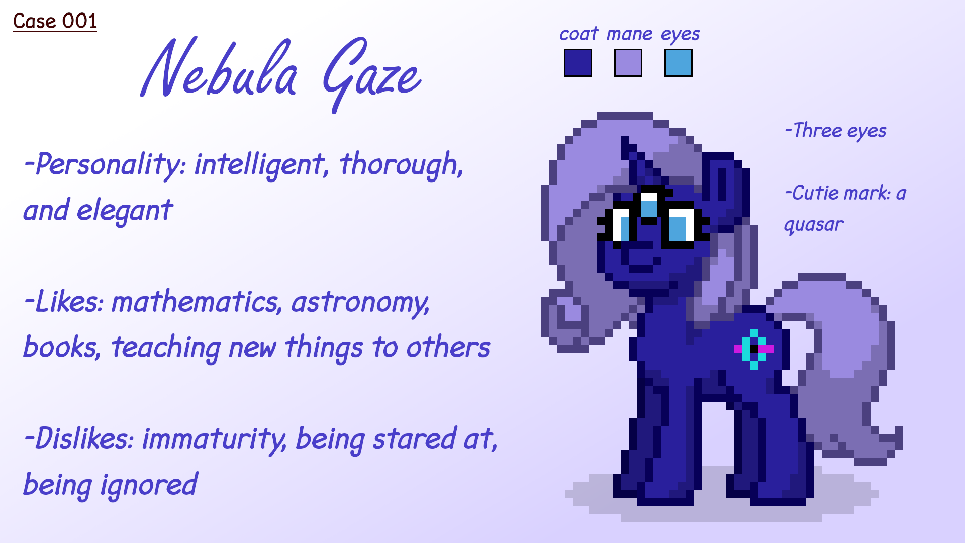 #3184753 - safe, oc, oc only, oc:nebula gaze, pony, triclops, unicorn ...