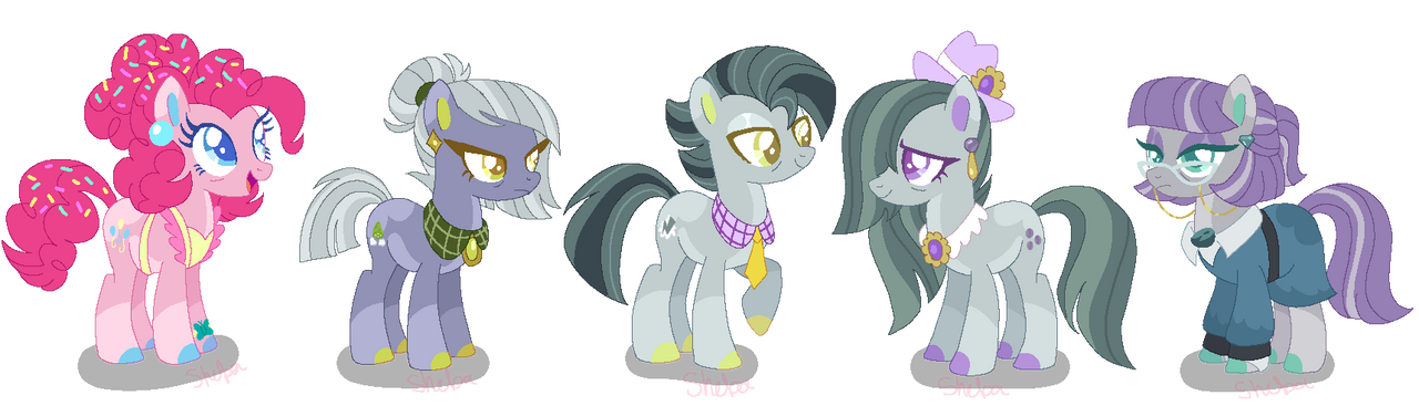 #3185266 - safe, artist:shebasoda, boulder (g4), limestone pie, marble ...