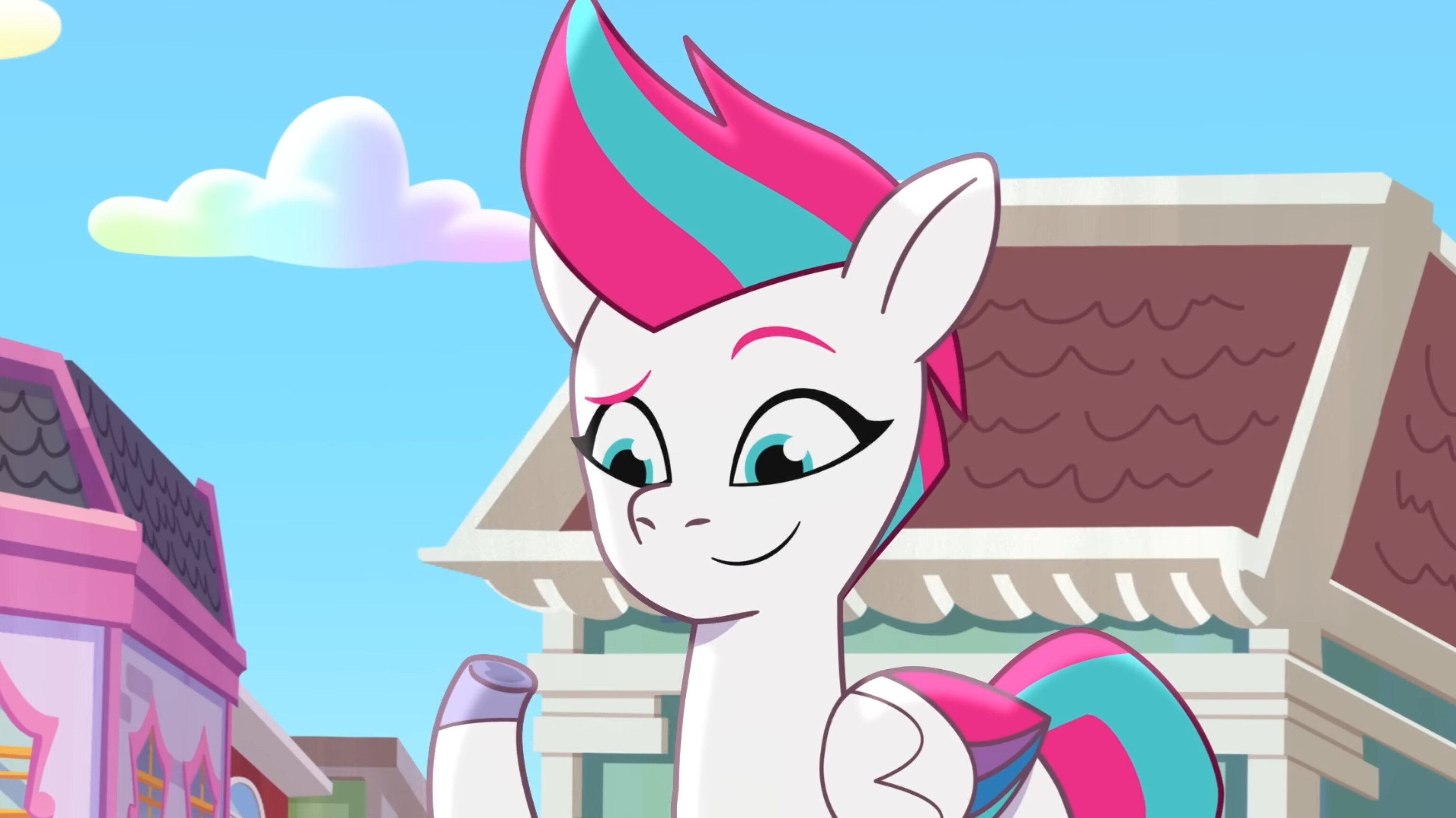 #3175053 - safe, screencap, zipp storm, pegasus, pony, g5, hot day huh ...