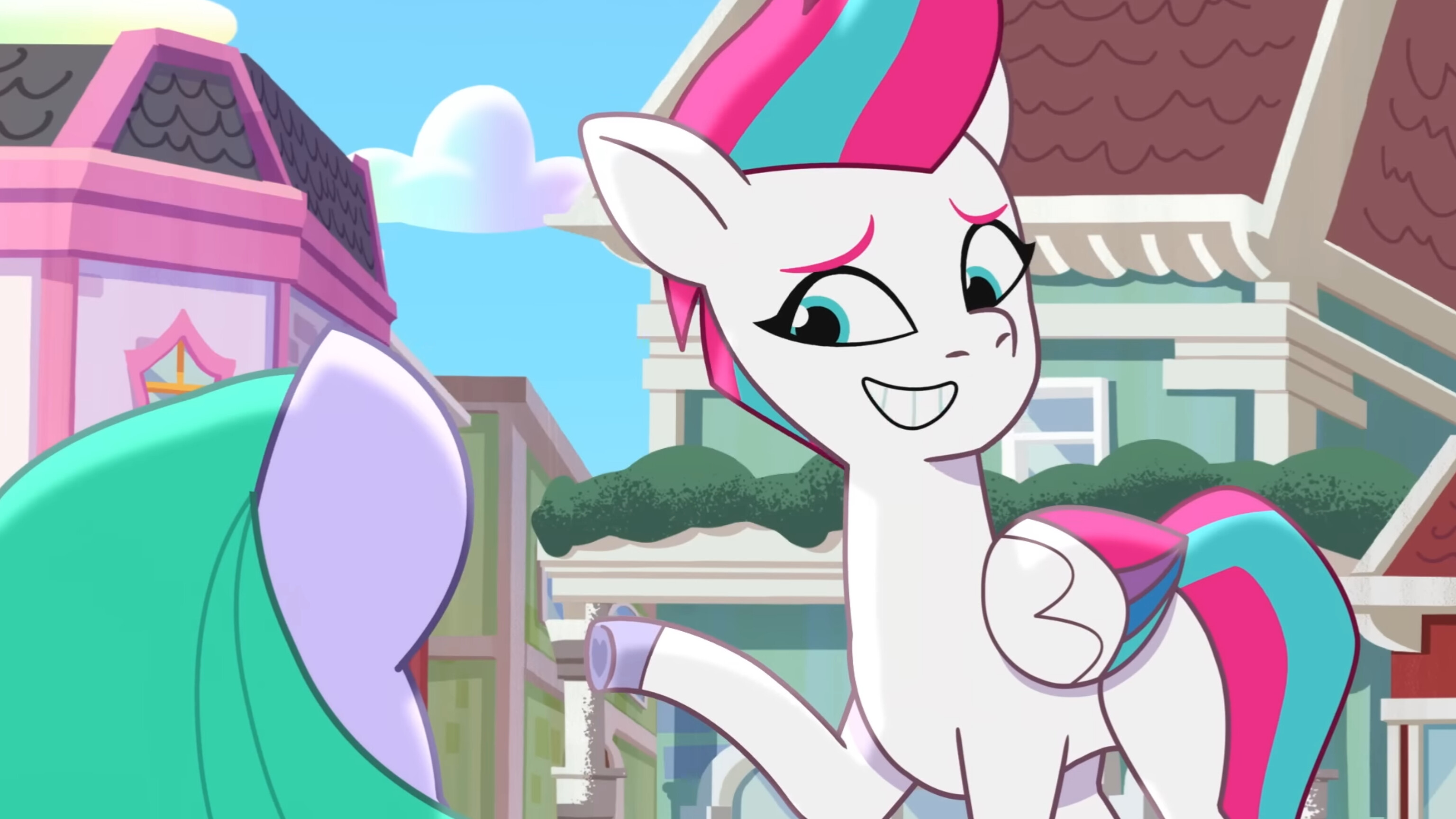 #3175068 - safe, screencap, seashell (g5), zipp storm, earth pony ...