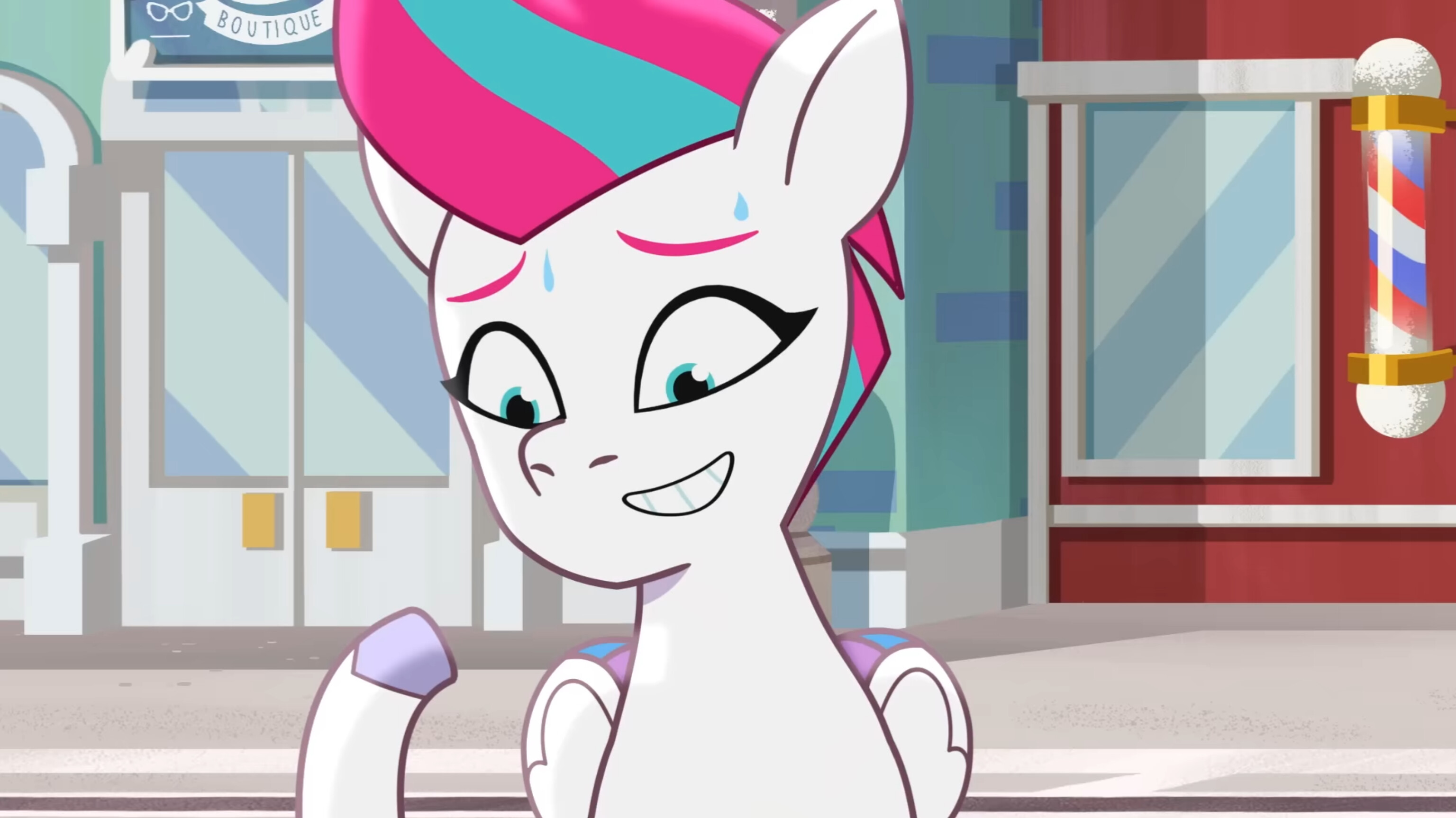 #3175078 - safe, screencap, zipp storm, pegasus, pony, g5, hot day huh ...