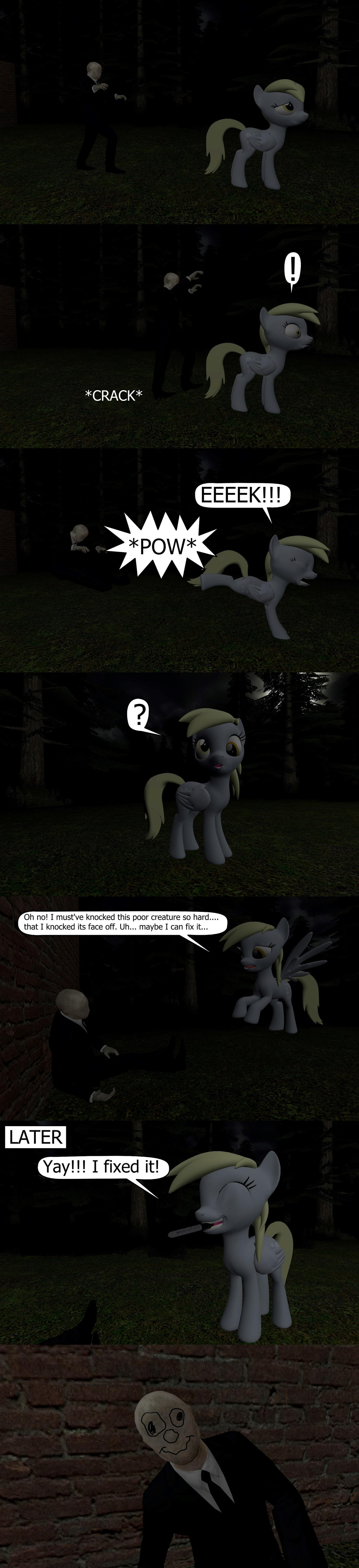 #3186376 - safe, artist:meltingman234, derpy hooves, pegasus, 3d, comic ...