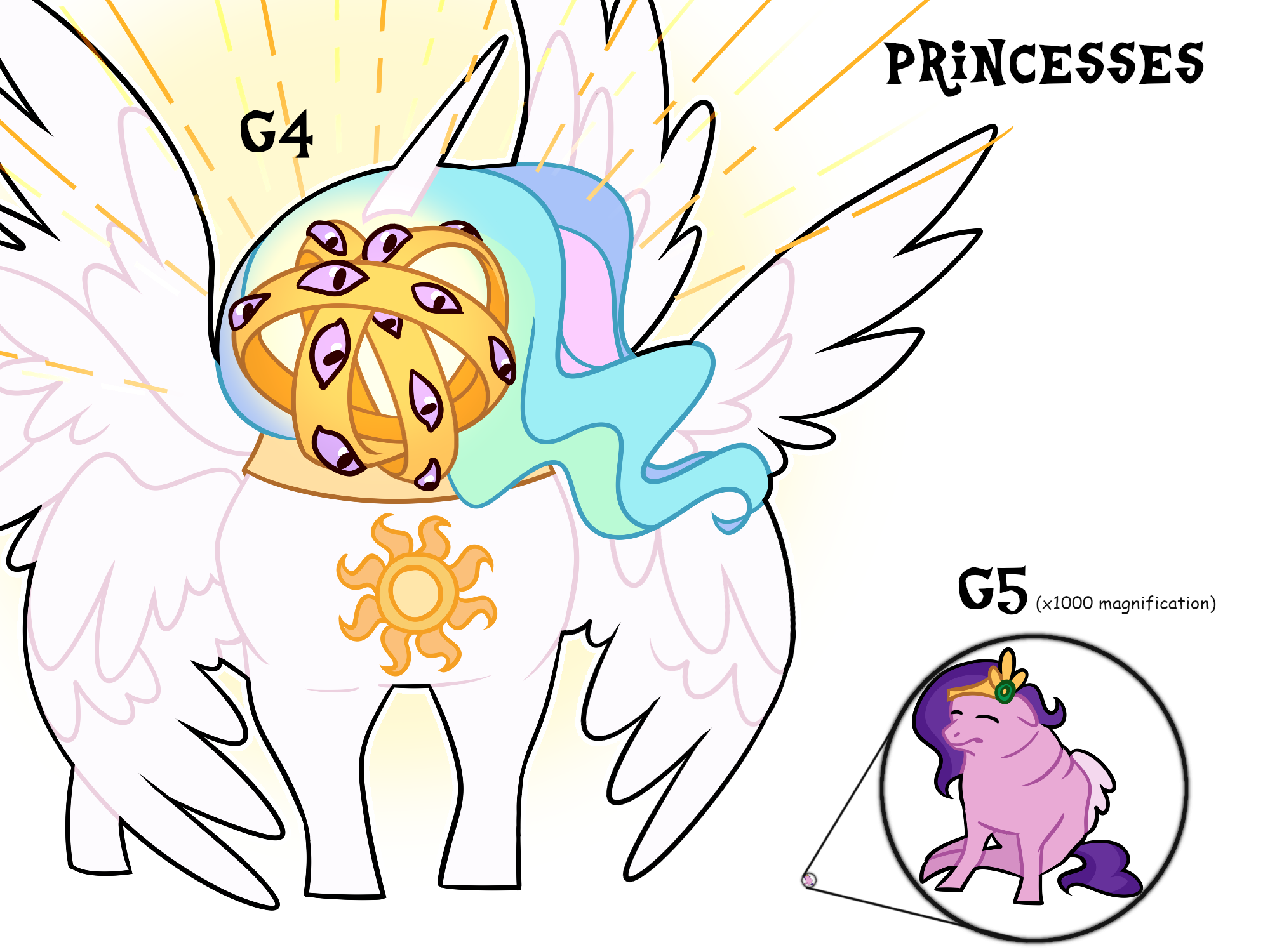 #3186680 - safe, artist:nancy-05, edit, pipp petals, princess celestia ...