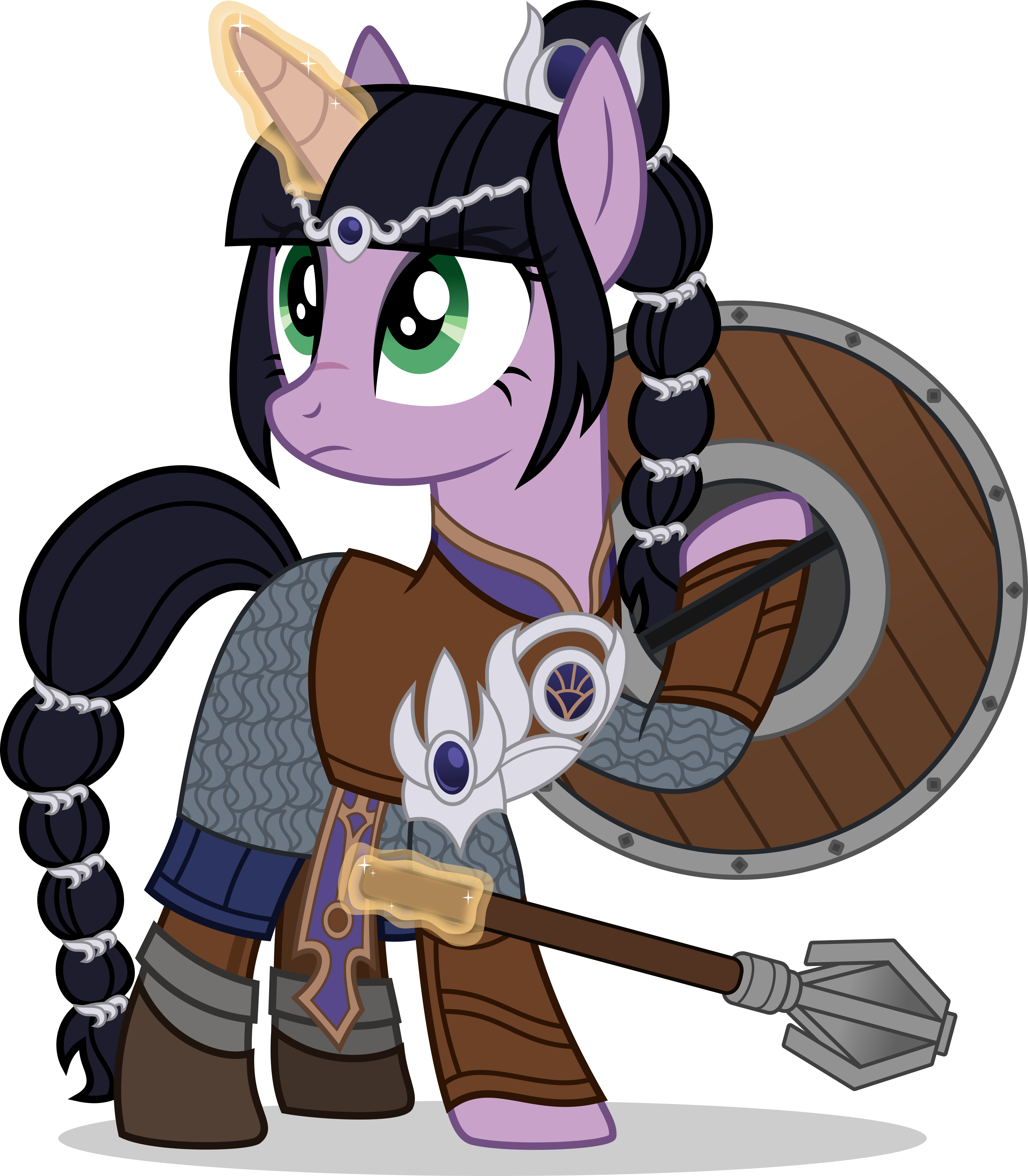 #3187632 - safe, artist:limedazzle, pony, unicorn, armor, baldur's gate ...