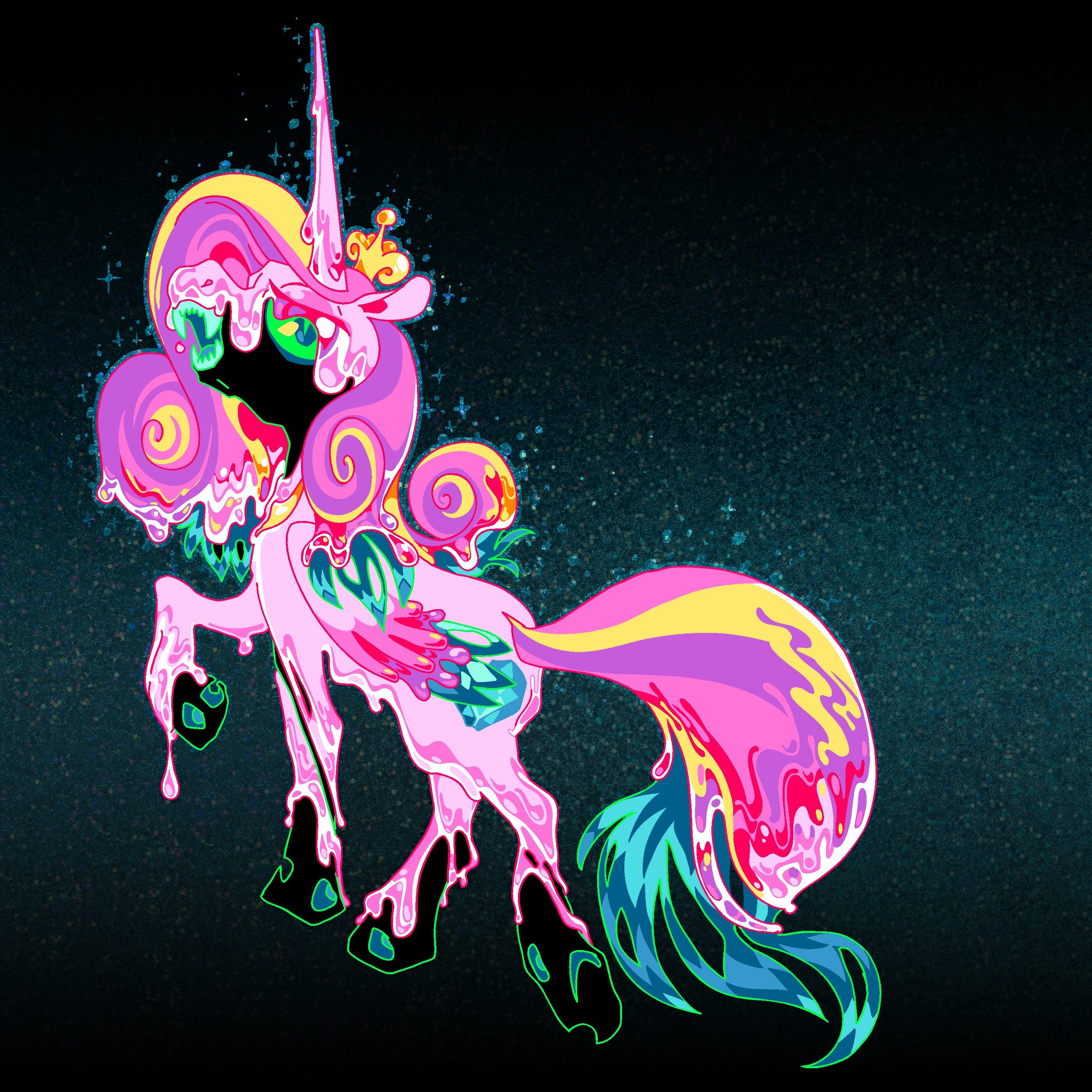 #3188023 - safe, artist:batshaped, princess cadance, queen chrysalis ...