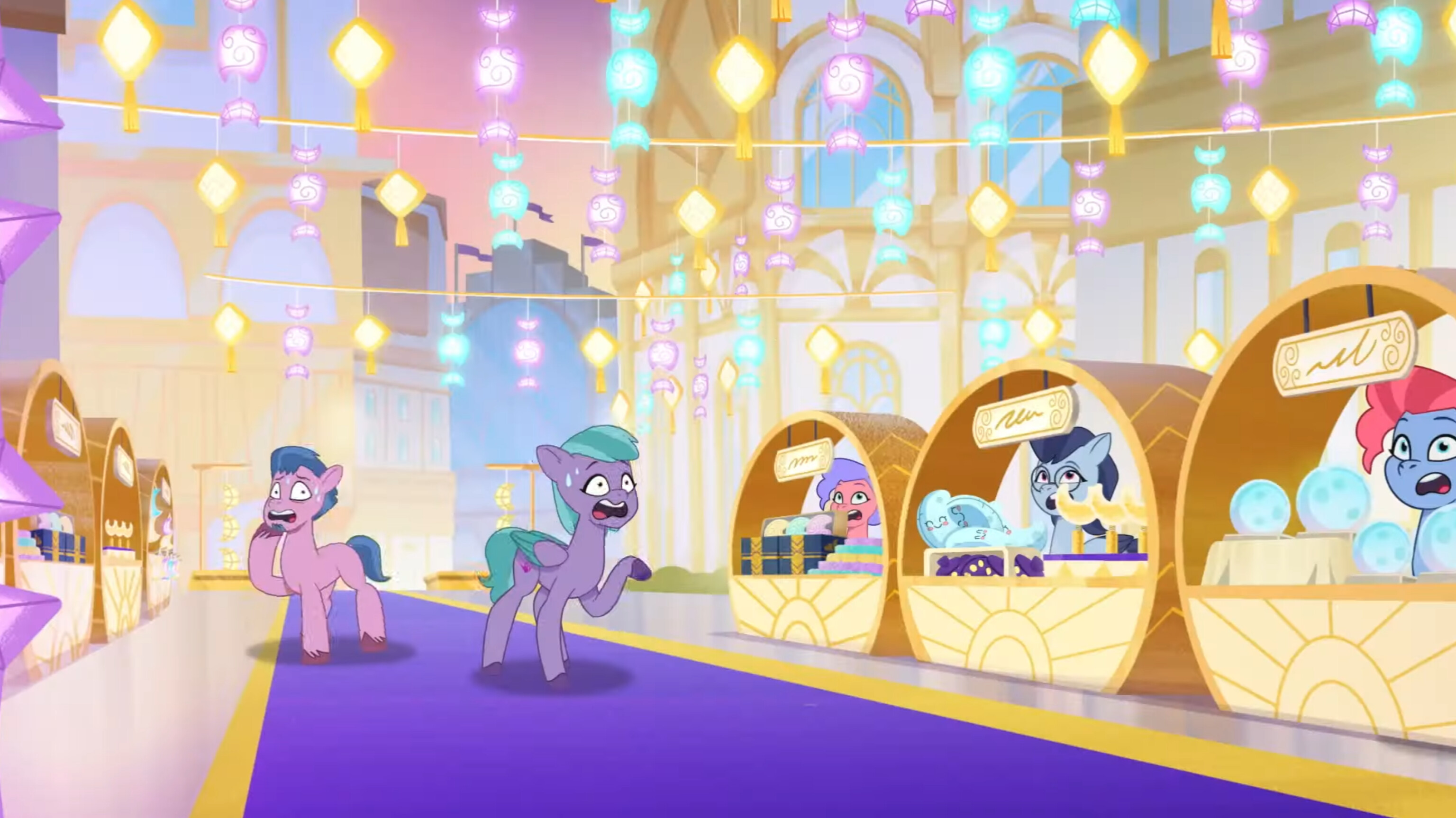 #3188201 - safe, screencap, cherry prancer, shiny sparks, sunny styles ...