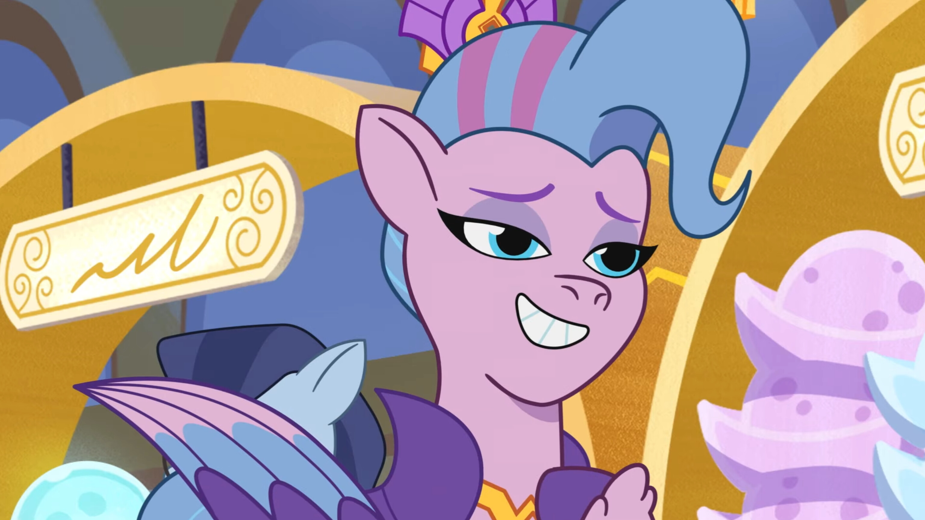#3188246 - safe, screencap, queen haven, earth pony, pegasus, pony, g5 ...