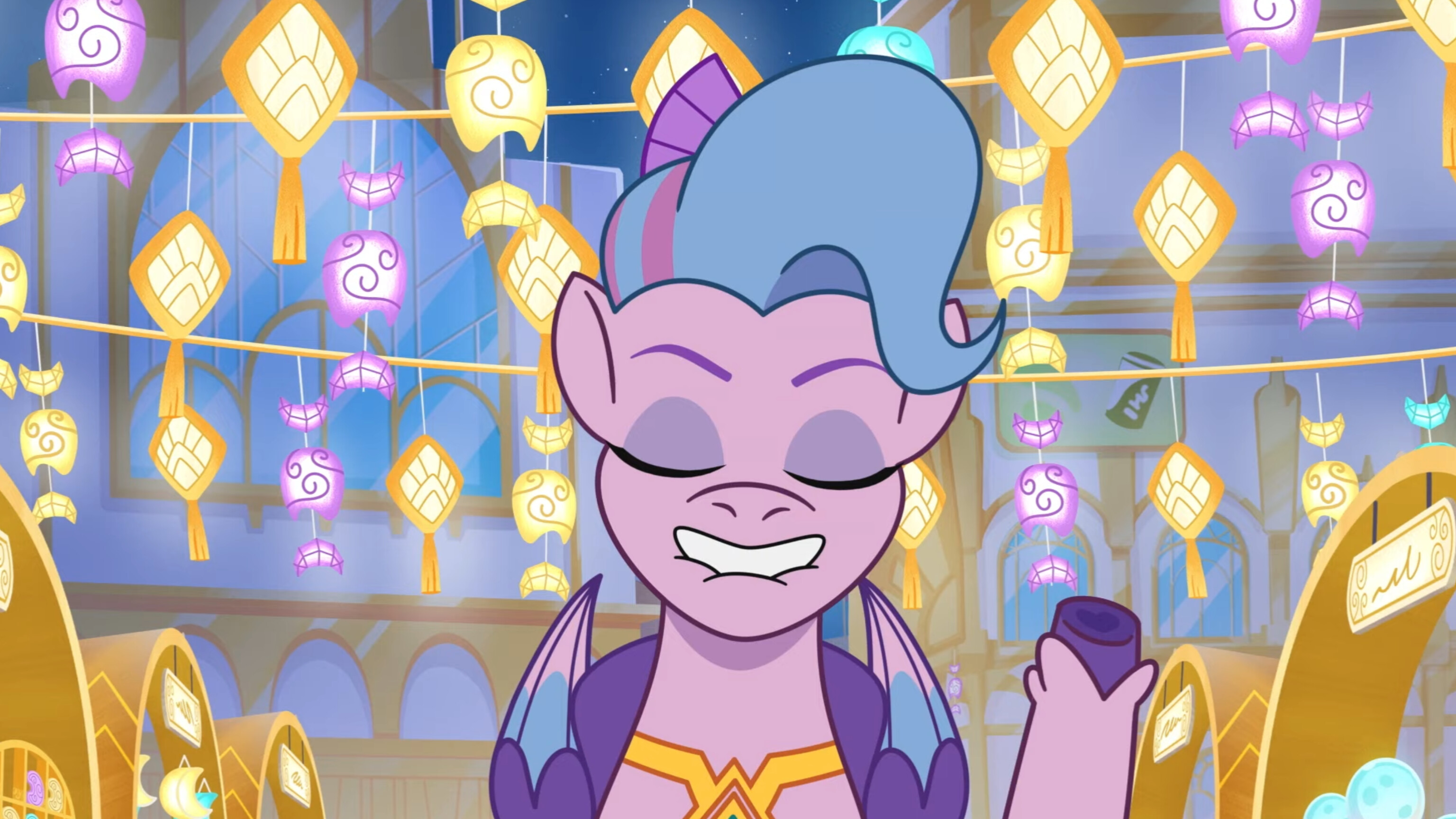 #3188257 - safe, screencap, queen haven, pegasus, pony, g5, moon ...